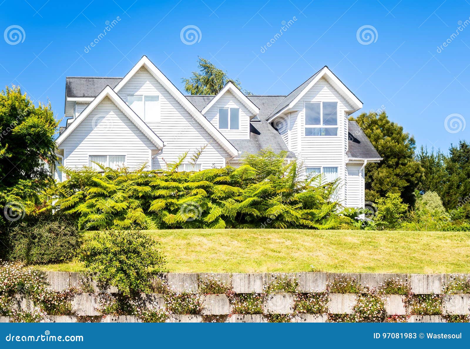 Upper middle class house stock image. Image of dwelling - 97081983