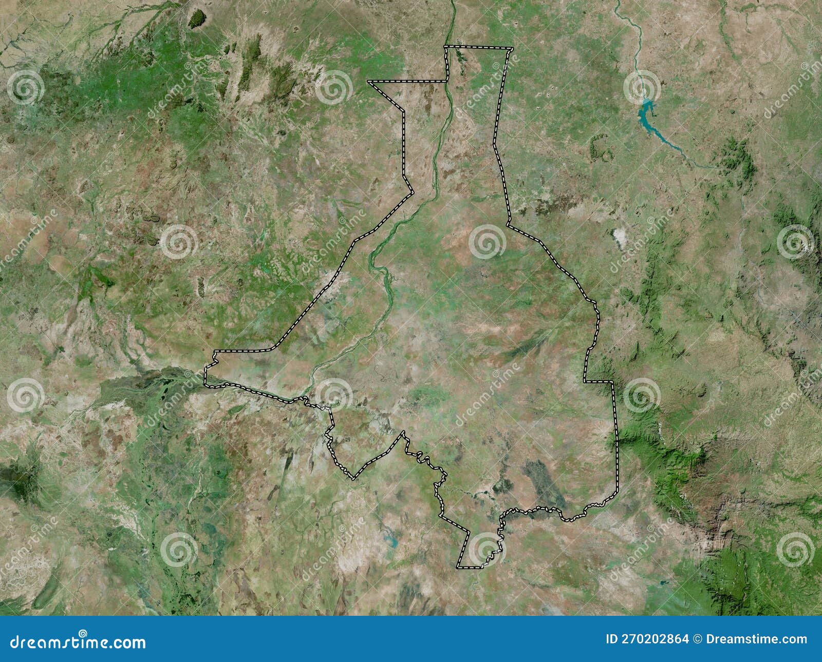 Upper Nile, South Sudan. High-res Satellite. No Legend Stock ...