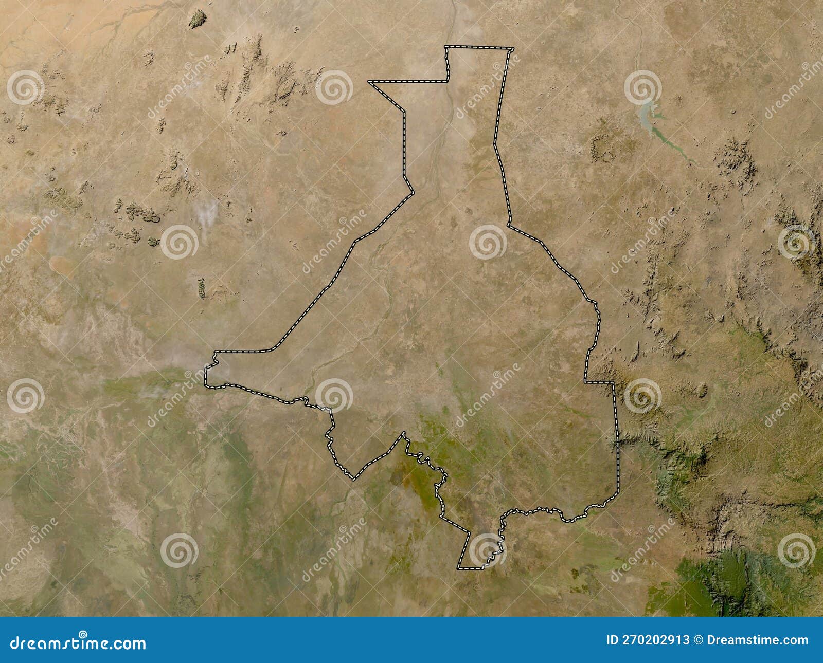 Upper Nile, South Sudan. Low-res Satellite. No Legend Stock ...