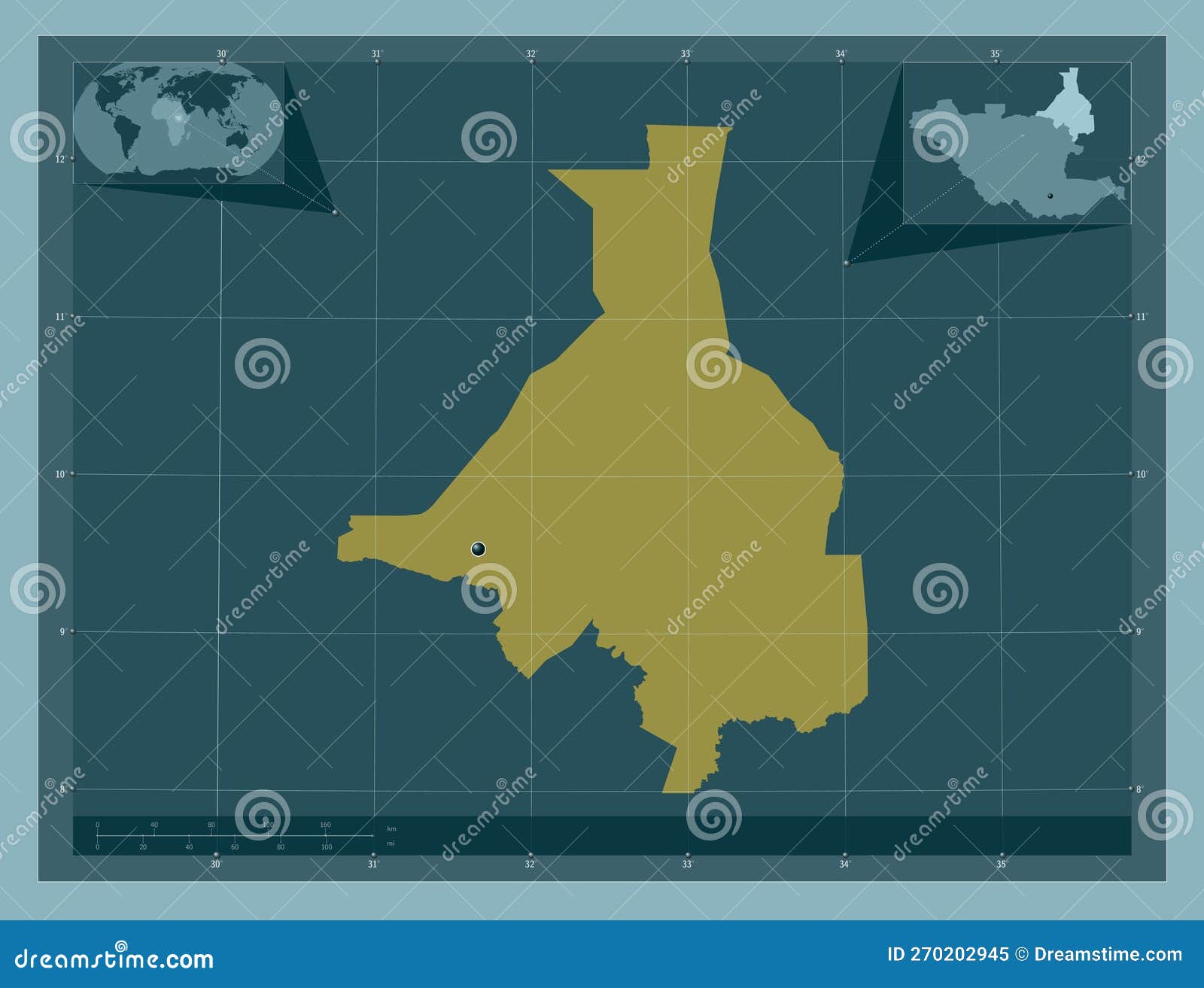Upper Nile, South Sudan. Solid. Capital Stock Illustration ...