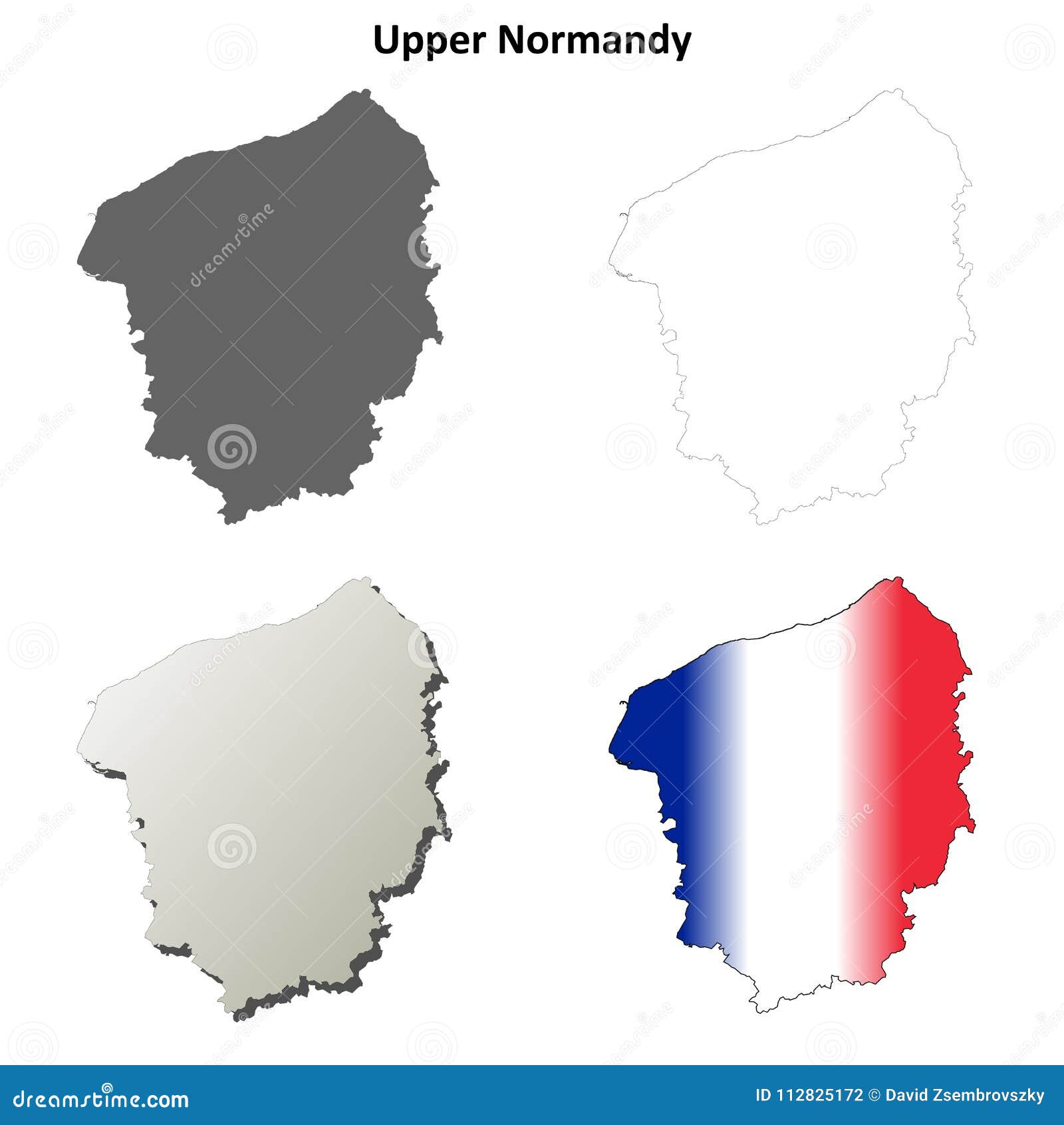 Normandie Outline Map Cartoon Vector | CartoonDealer.com #360428499