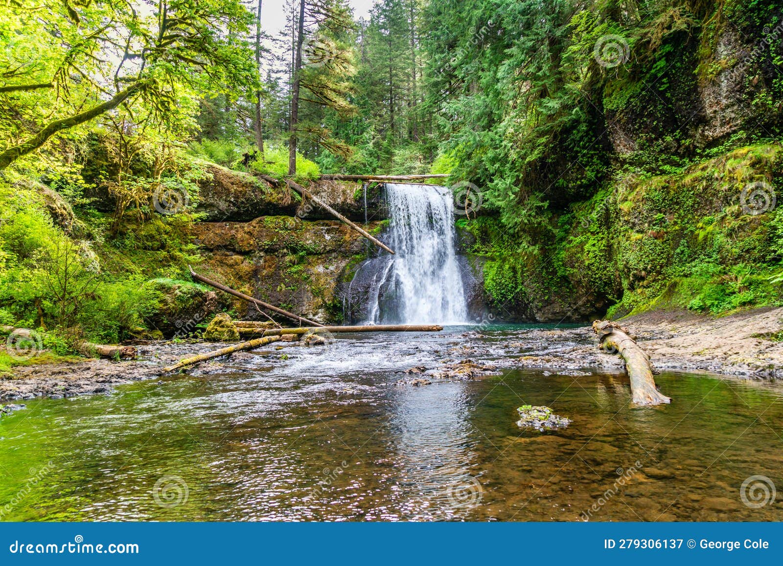 Upper North Falls Scene stock image. Image of landscape - 279306137