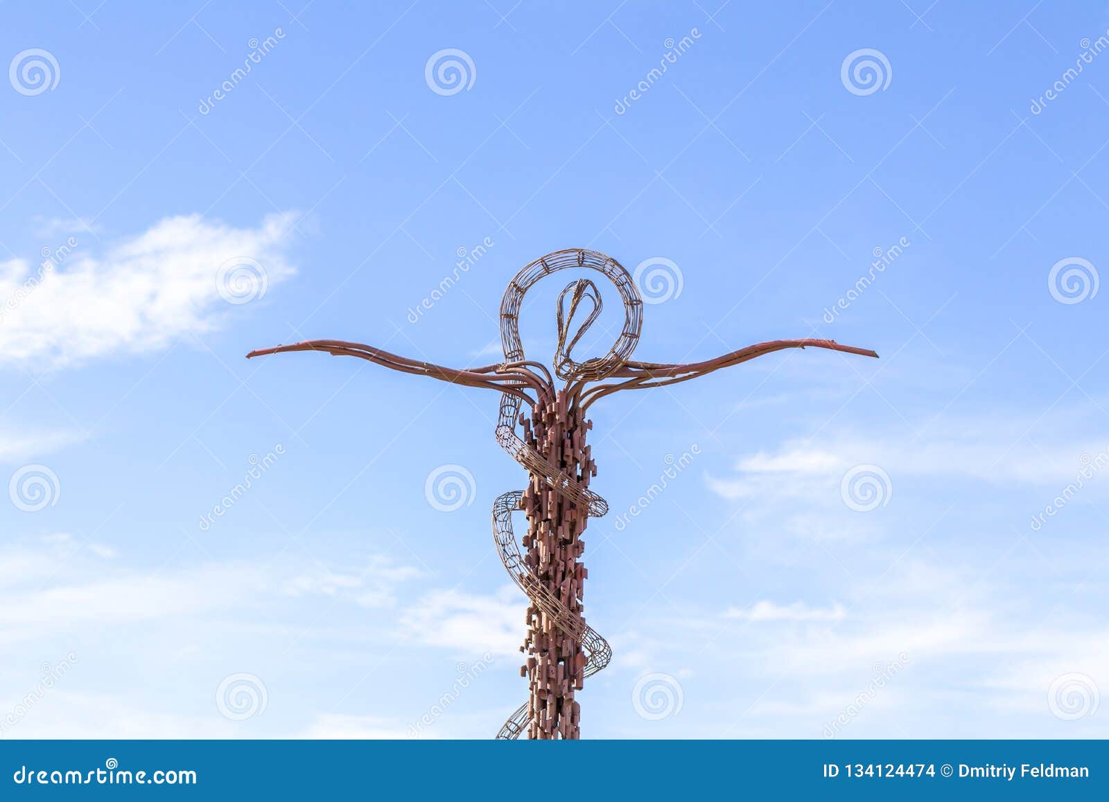 Madaba The Sculpture Is A Symbolic Staff Of Moses Made By The