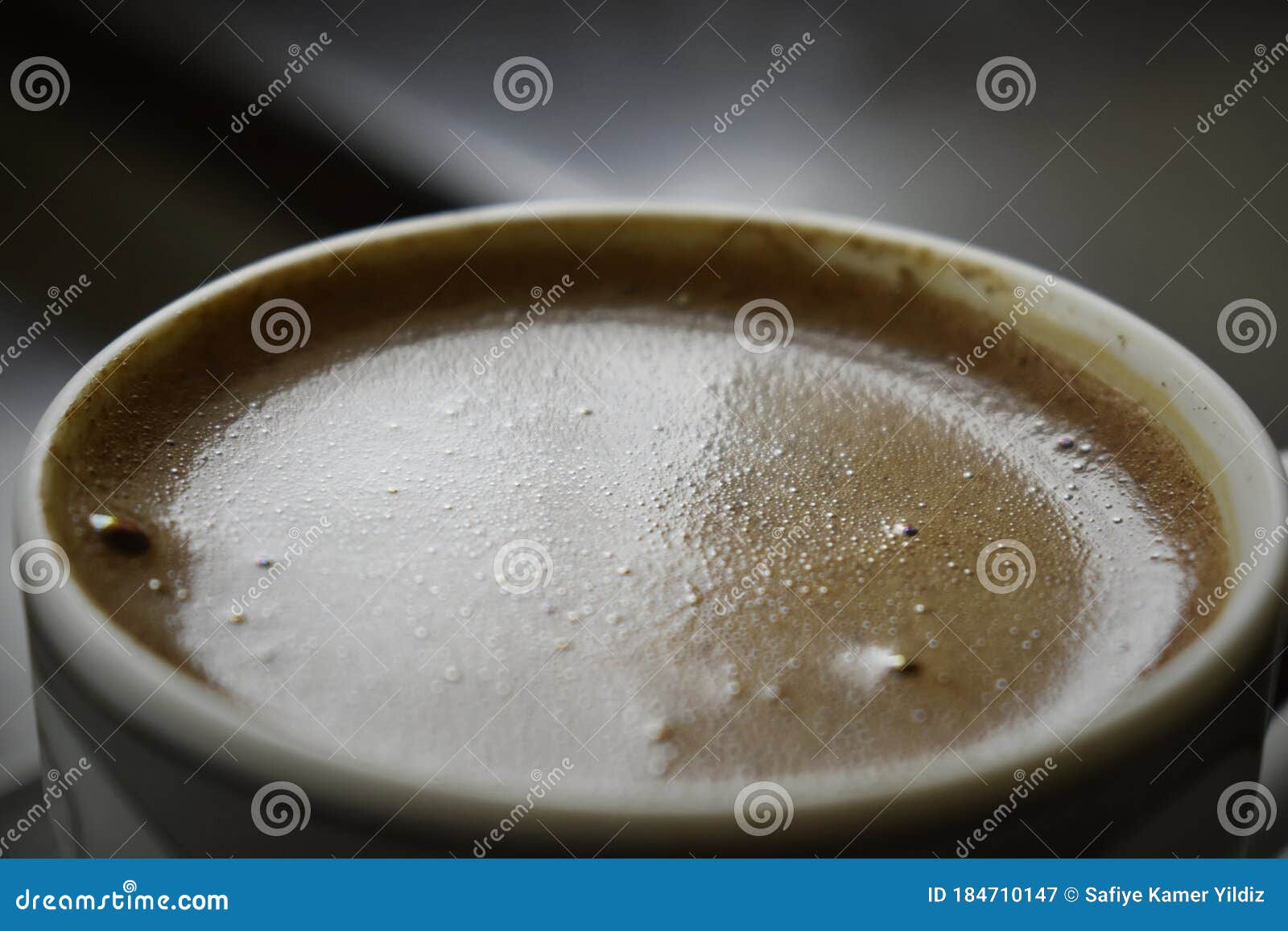 The Upper Part of the Sparkling Turkish Coffee Stock Image - Image of ...