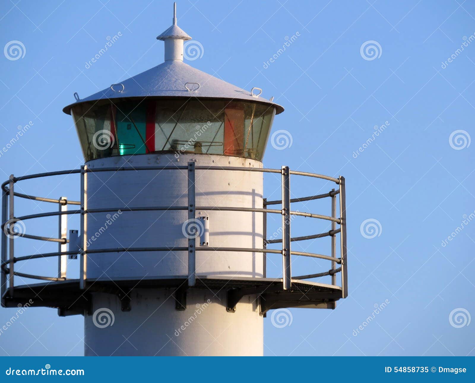 Upper Parts of a Lighthouse Stock Image - Image of room, tall: 54858735