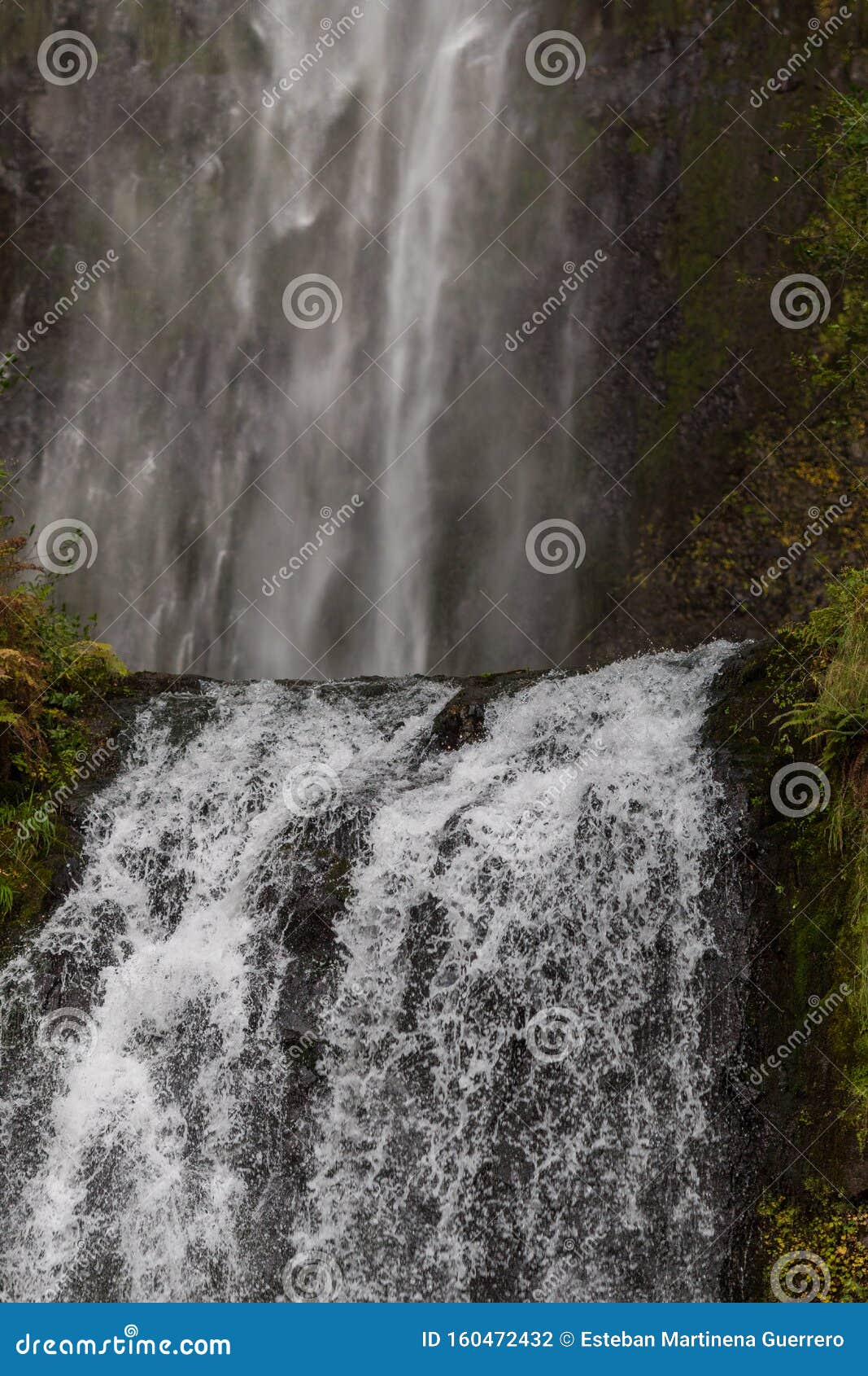 Upper Portion of the Lower Tier of Multnomah Waterfall Located at ...