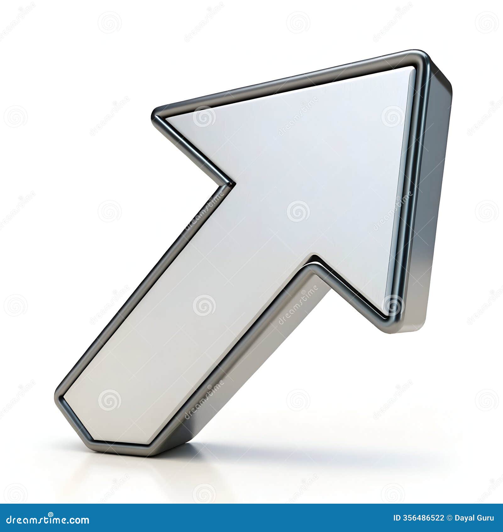 Upper Right Arrow 3D Icon stock illustration. Illustration of right ...