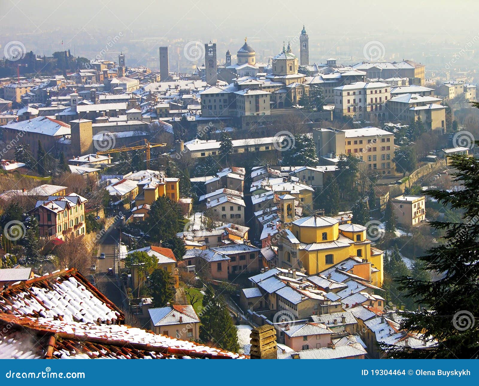 Upper Town of Bergamo, Italy Stock Photo - Image of scene, cityscape ...