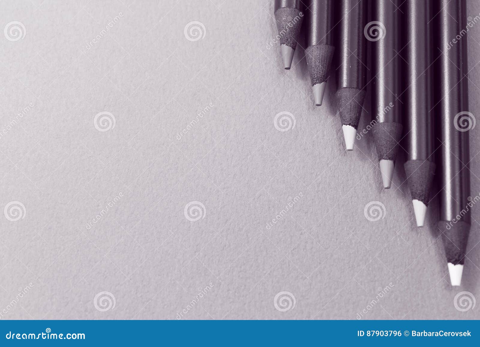 Upper View of Artistic Polychrome Drawing Color Pencils in Black and ...