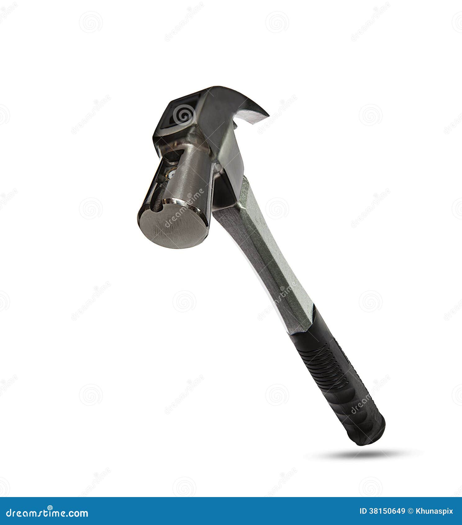 Upper View of Iron Hammer on White Background Use for Home Working and ...