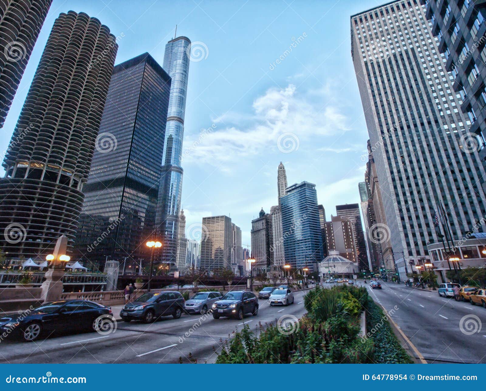 Upper Wacker Drive, Chicago, Illinois Editorial Stock Image - Image of ...