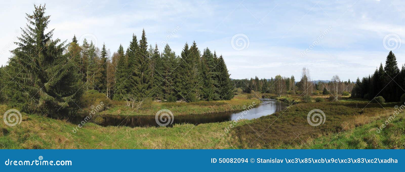 Upper Watercourse of Vltava - the Longest River in Czech Republic Stock ...