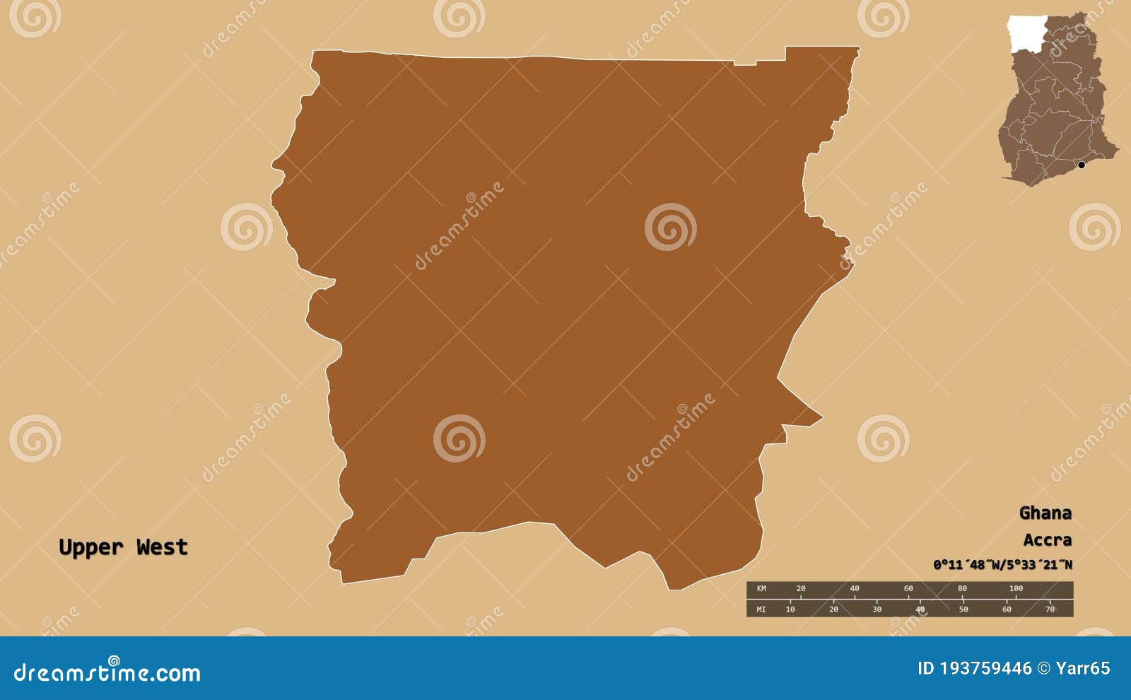 Upper West, Region of Ghana, Zoomed. Pattern Stock Illustration ...