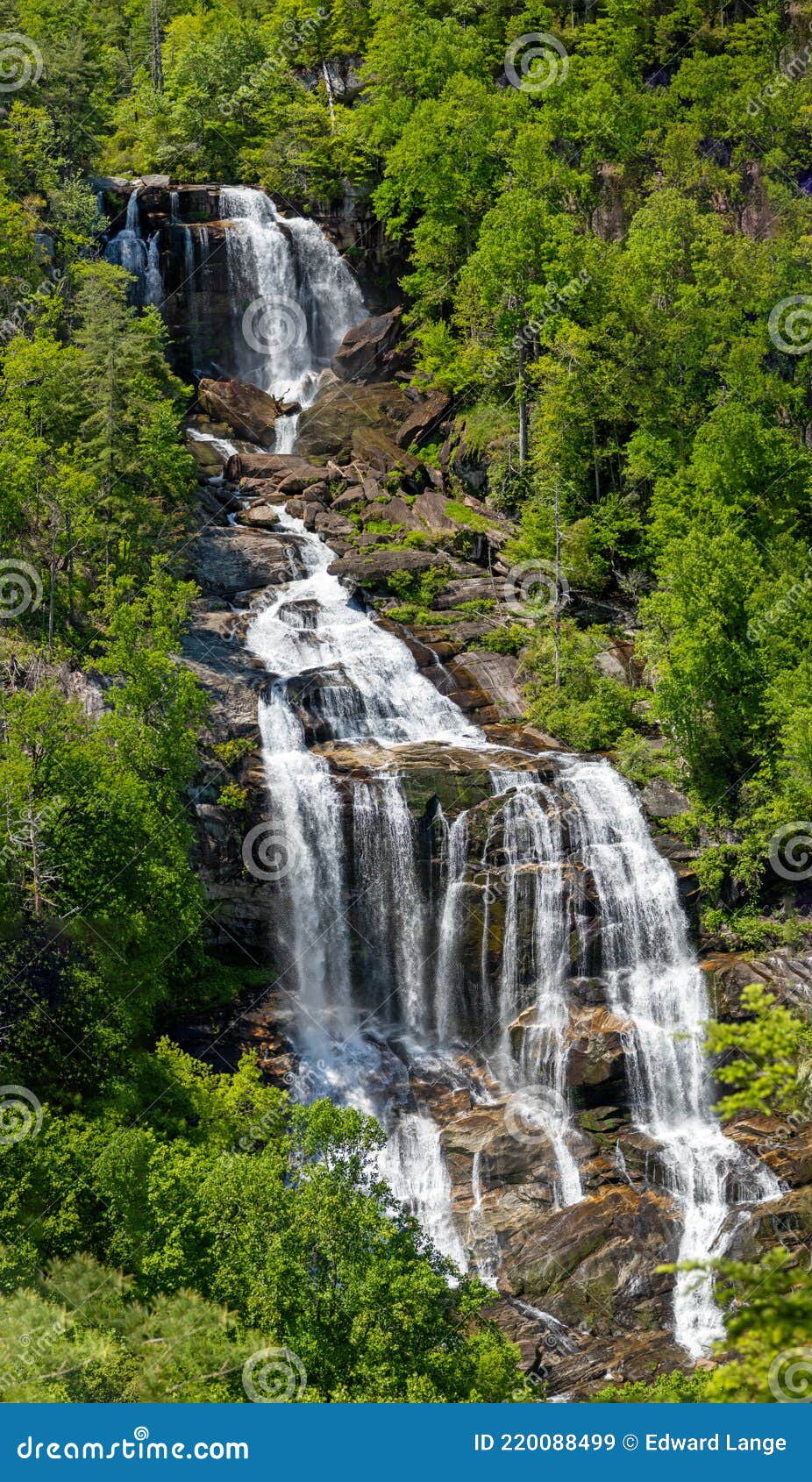 Upper Whitewater Falls in North Carolina Stock Image - Image of serene ...