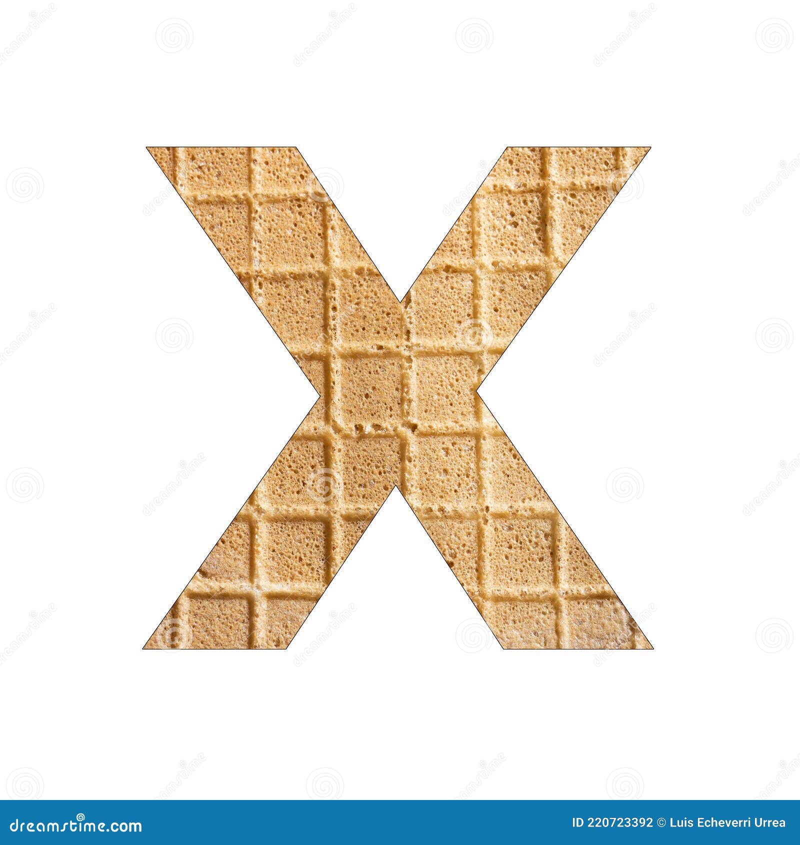 Uppercase Alphabet Letter X - Wafer Close-up Texture Stock Photo ...