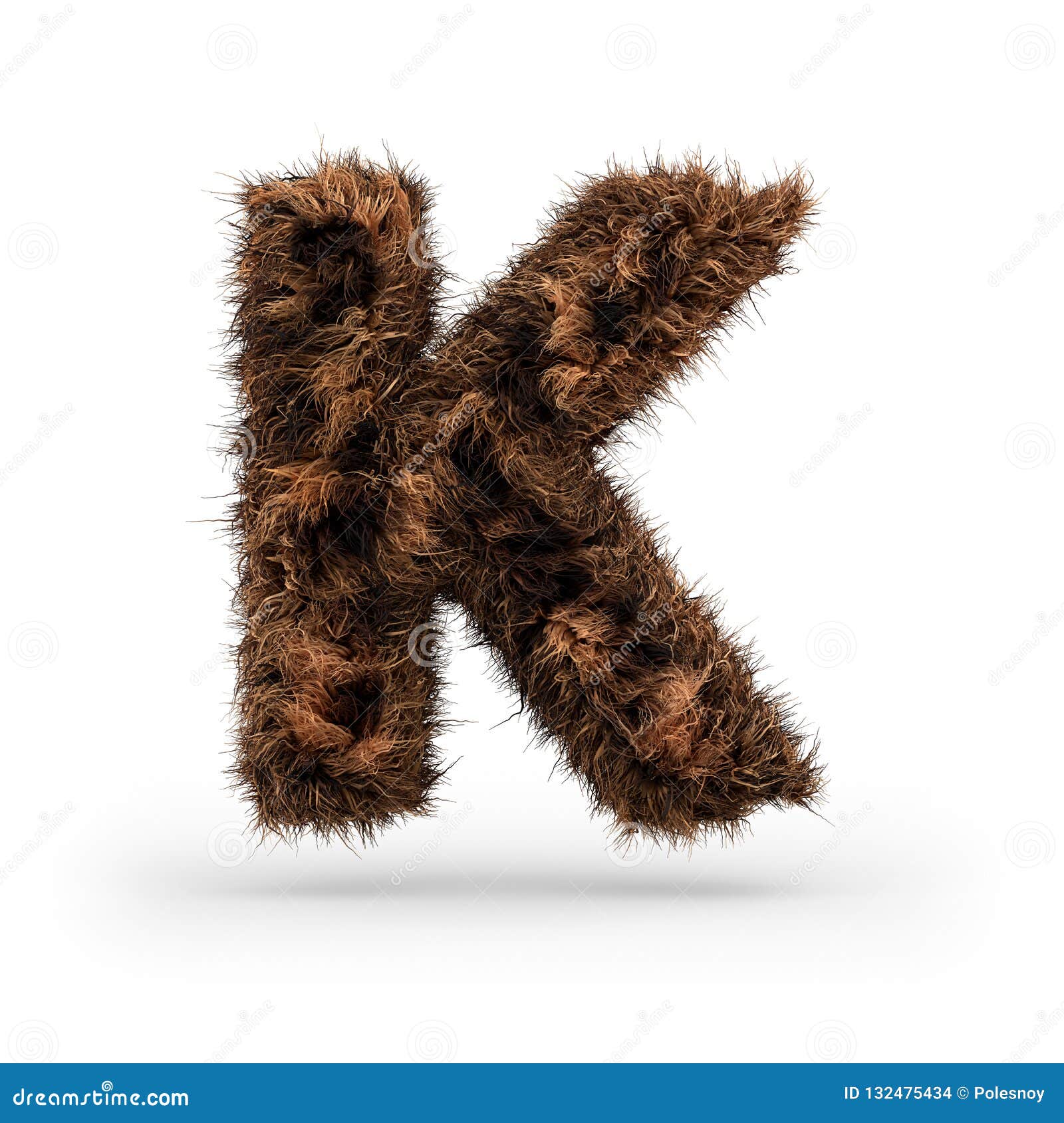 Uppercase Fluffy And Furry Font 3d Royalty Free Stock Image