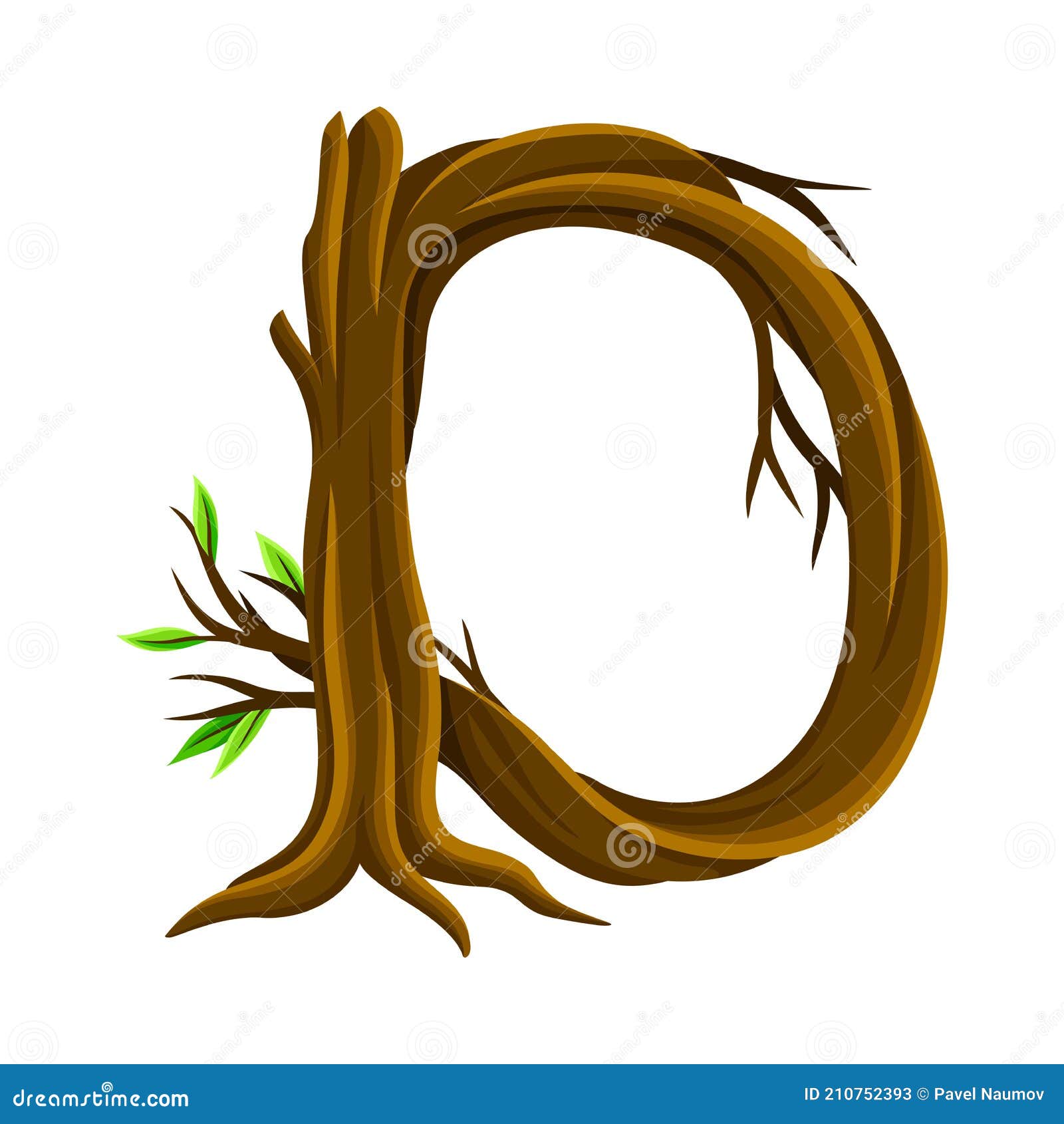 Uppercase Letter of Alphabet Arranged from Forest Elements Like Tree ...
