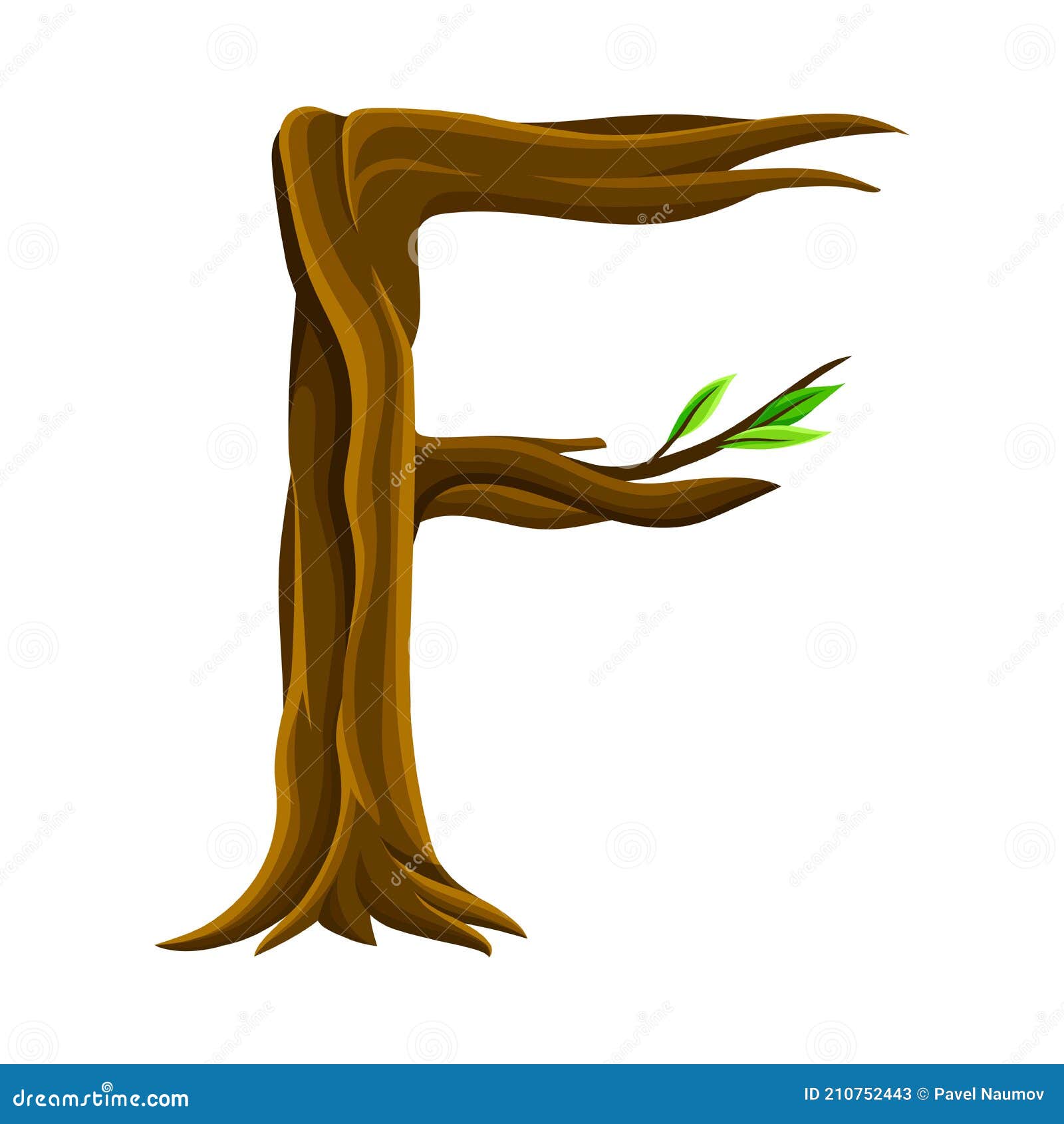 Uppercase Letter of Alphabet Arranged from Forest Elements Like Tree ...