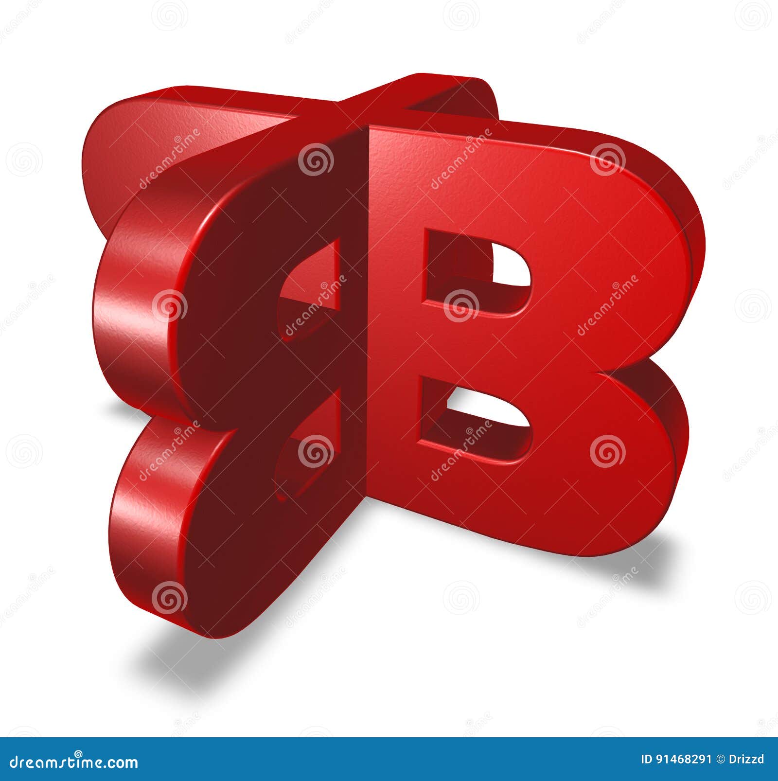 Uppercase letter b stock illustration. Illustration of abstract - 91468291