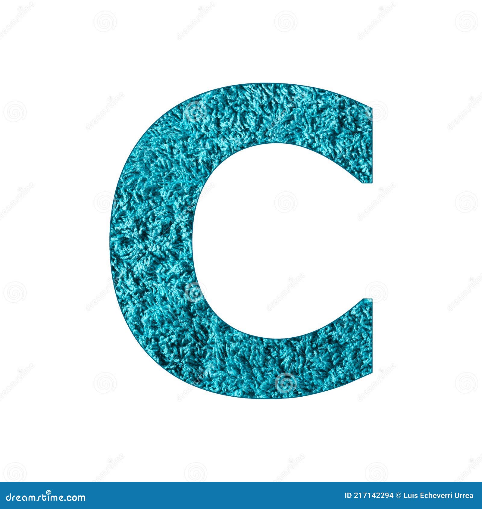 Uppercase Letter C - Blue Towel Background Stock Photo - Image of clean ...