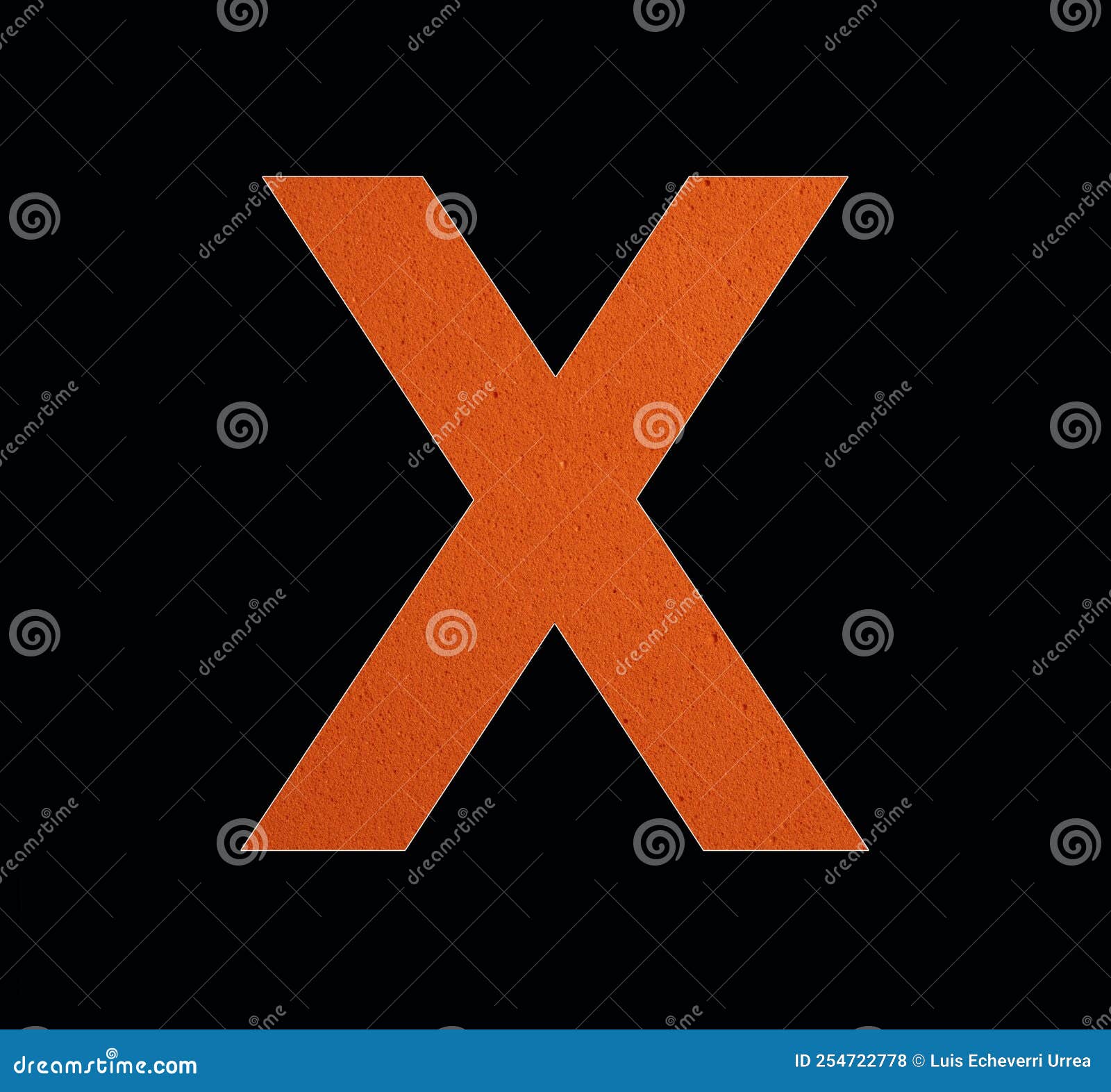 Uppercase Letter X on Eva Rubber Background Stock Photo - Image of ...