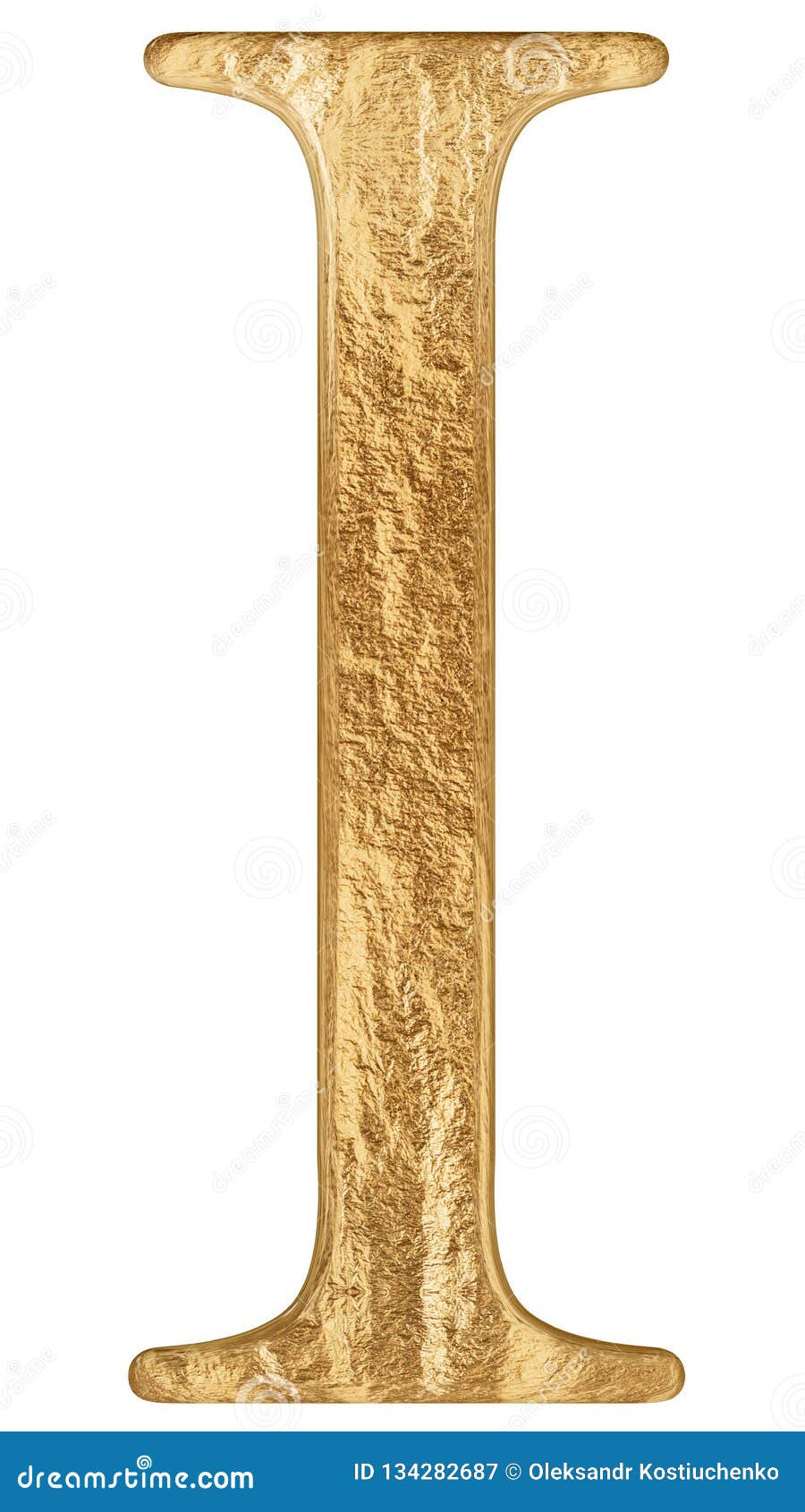 Uppercase Letter I, on White, 3D Render Stock Illustration ...