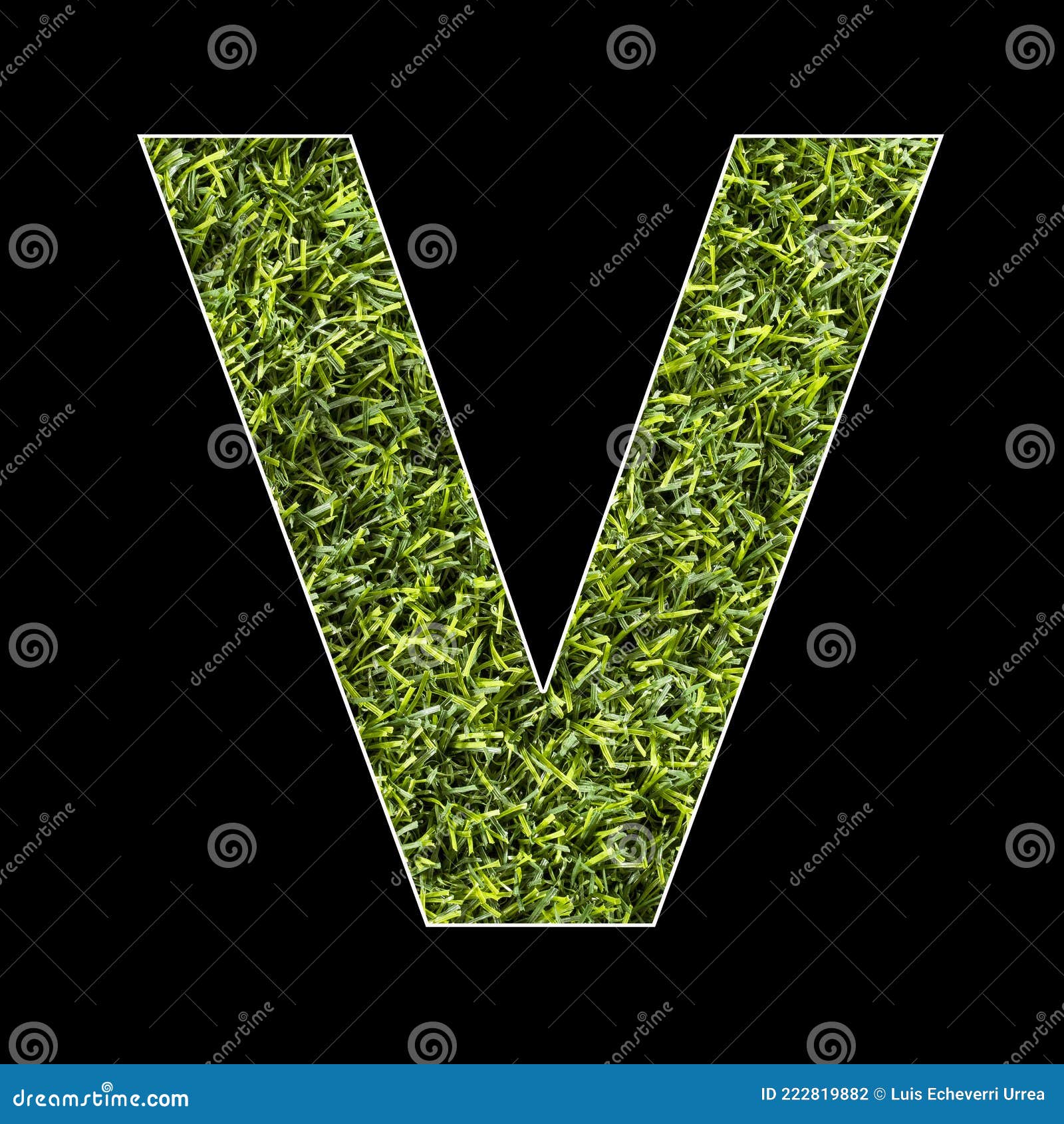 Uppercase Letter V - Artificial Grass Background Texture Stock Photo ...