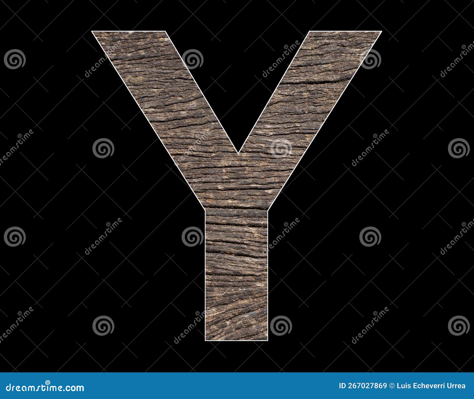 Alphabet Letter Y - Rustic Tree Bark Background Stock Illustration ...