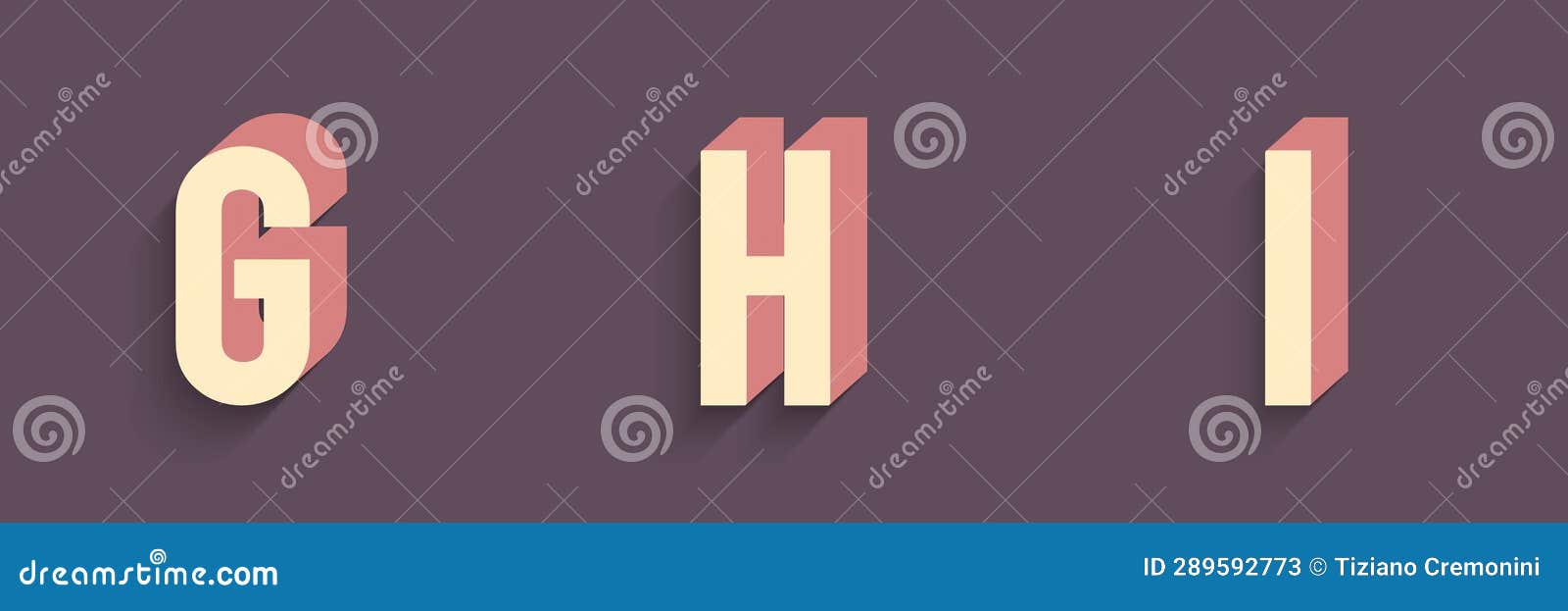 Uppercase Letters GHI, 3d Alphabet, Graphic Design Elements, 3d ...