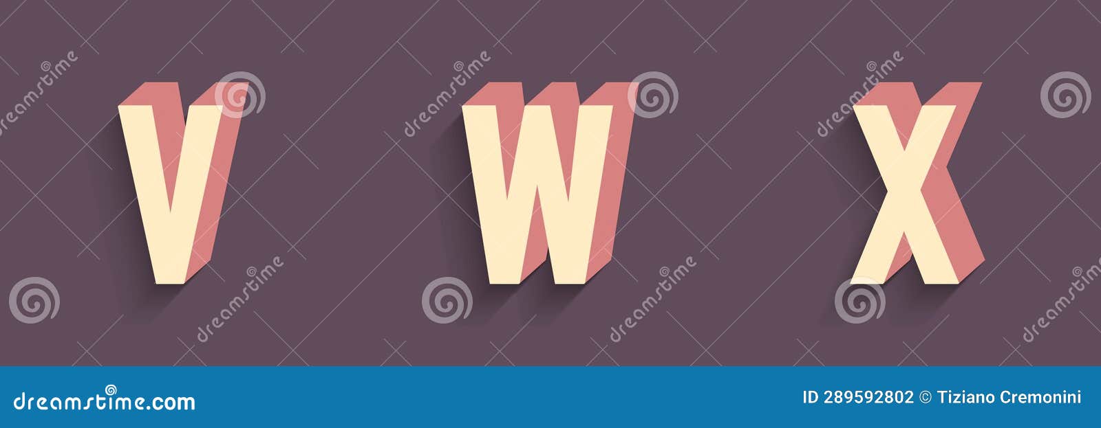 Uppercase Letters VWX, 3d Alphabet, Graphic Design Elements, 3d ...