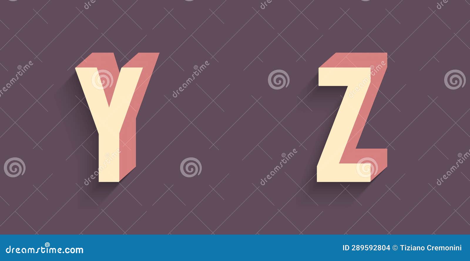 Uppercase Letters YZ, 3d Alphabet, Graphic Design Elements, 3d ...