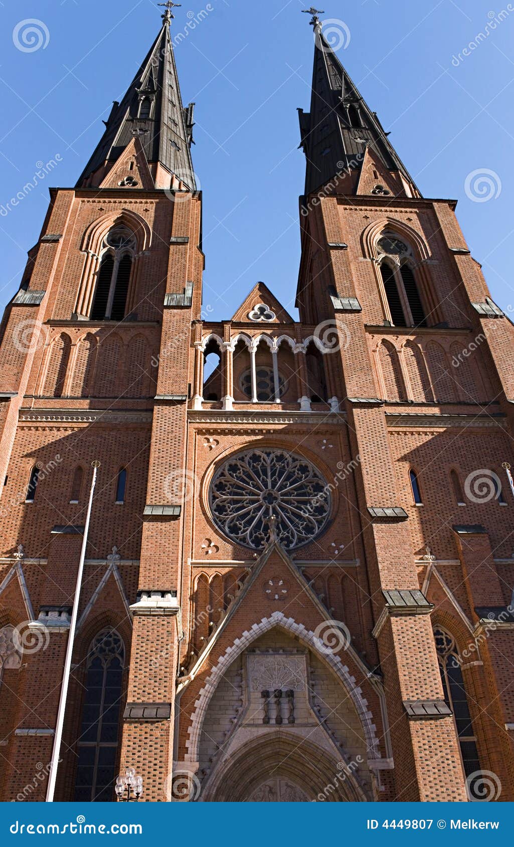 Uppsala Cathedral stock image. Image of built, cathedral - 4449807