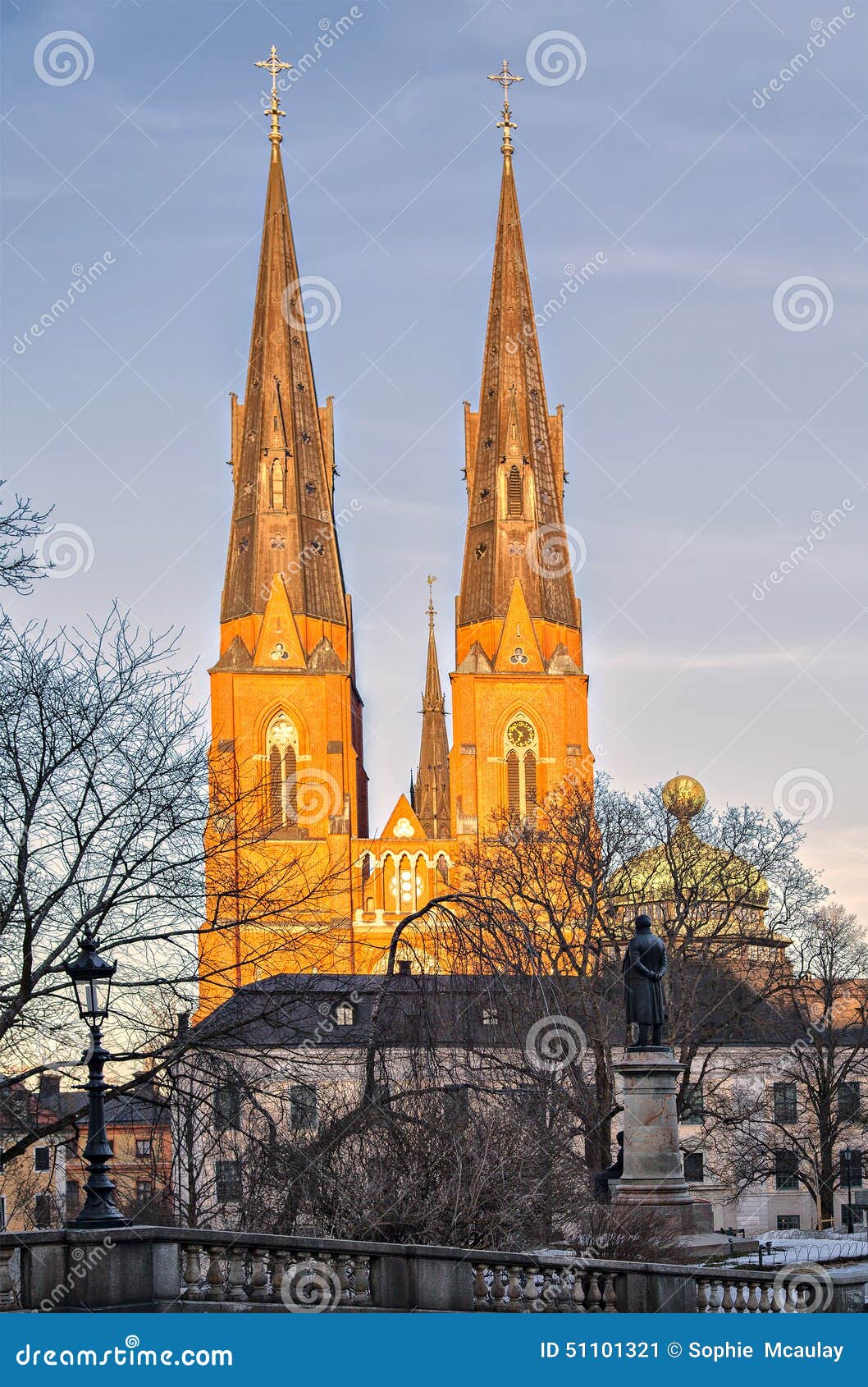 Uppsala cathedral stock image. Image of scandinavia, culture - 51101321