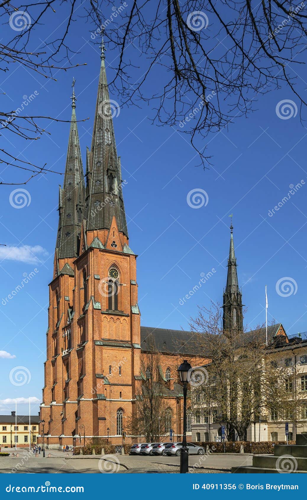 Uppsala Cathedral stock photo. Image of highest, faith - 40911356