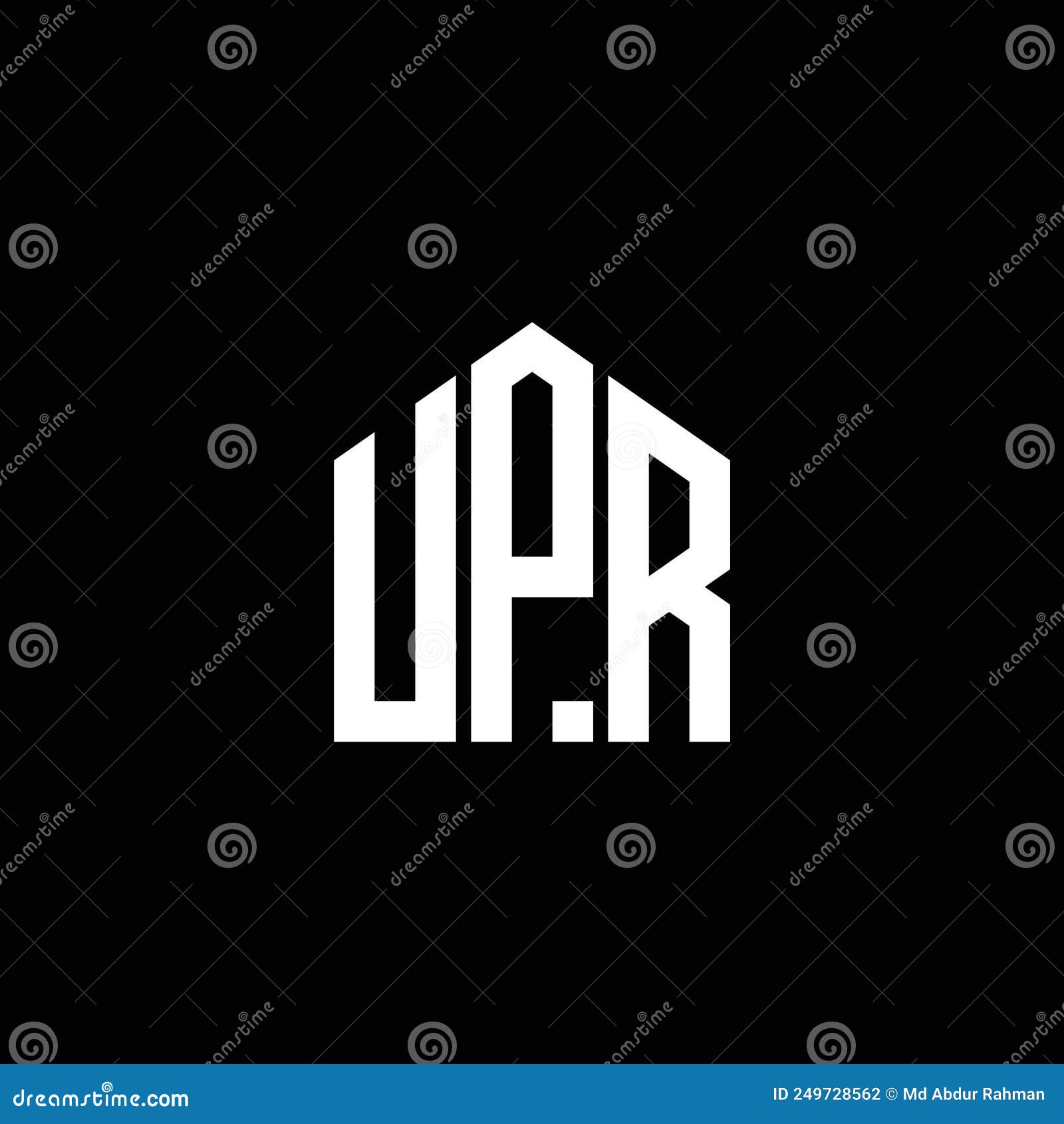 UPR Letter Logo Design On BLACK Background. UPR Creative Initials ...