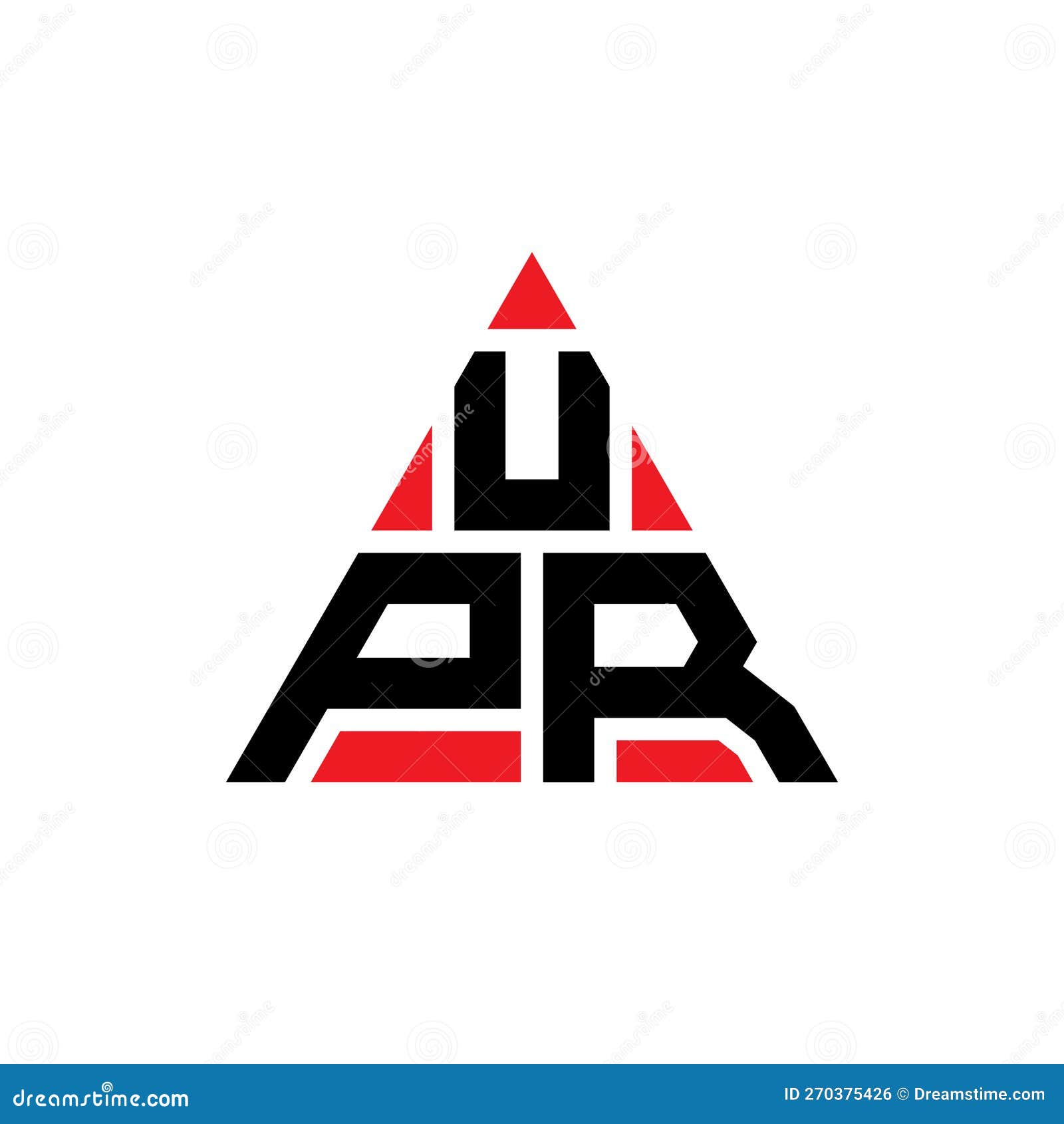 UPR Triangle Letter Logo Design with Triangle Shape. UPR Triangle Logo ...