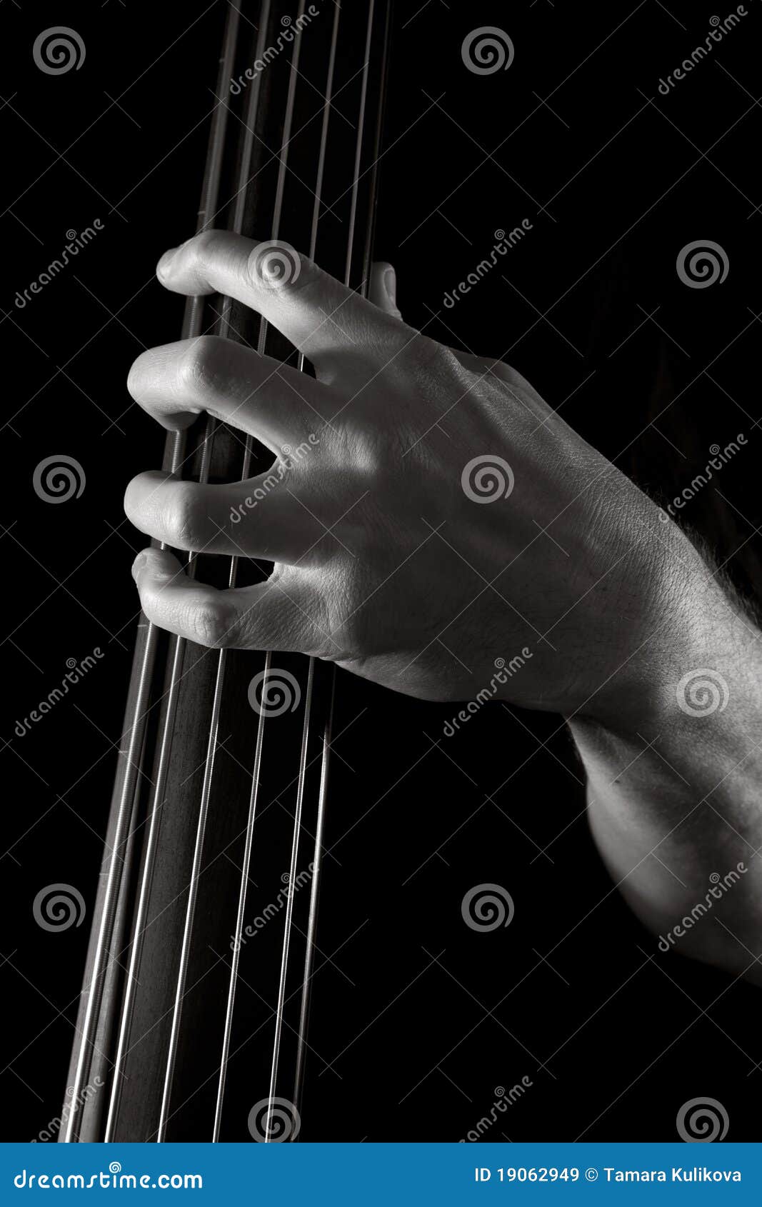 Upright bass stock image. Image of side, musician, neck - 19062949