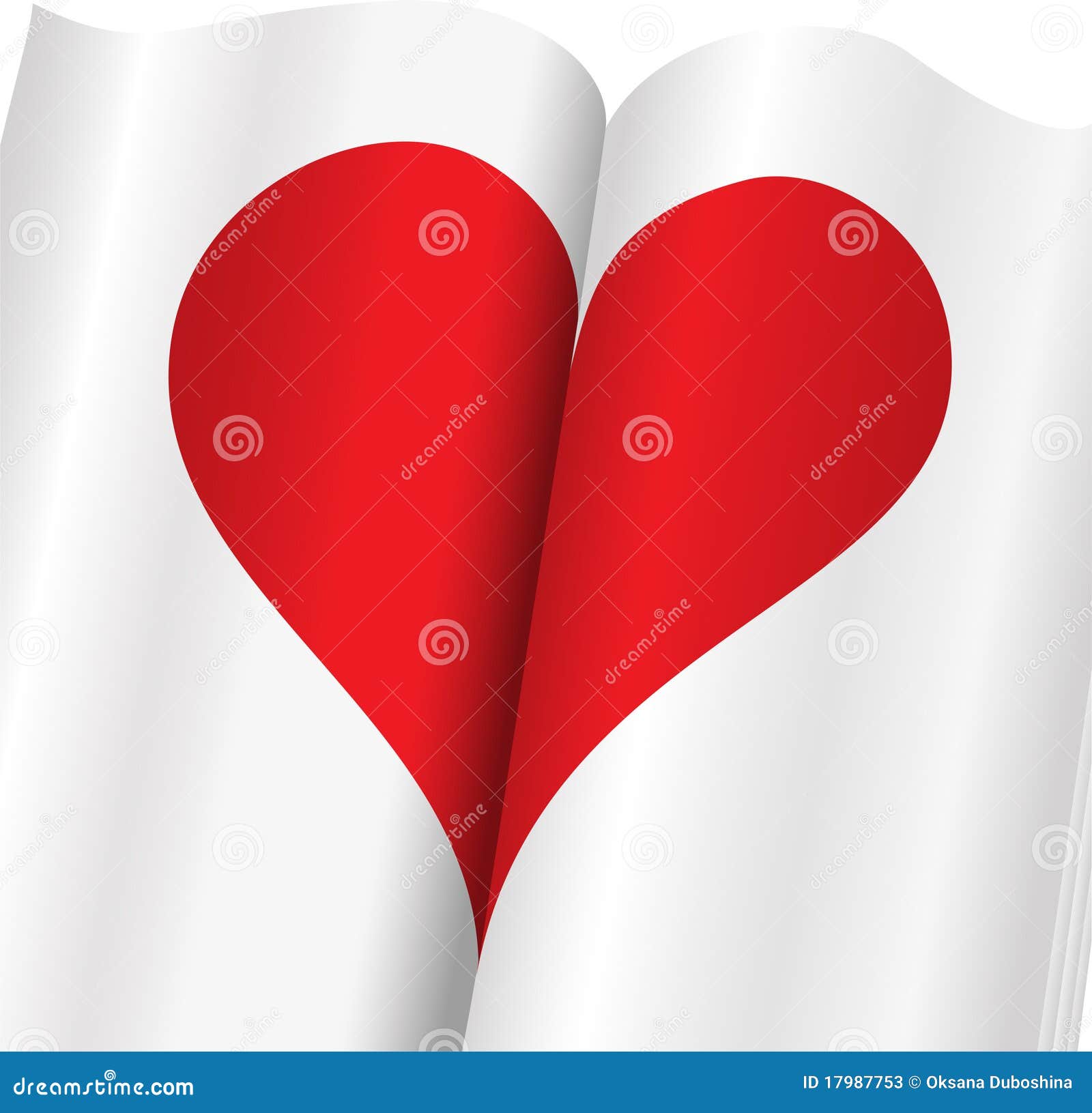 Upright Heart in a Notebook Stock Vector - Illustration of border ...