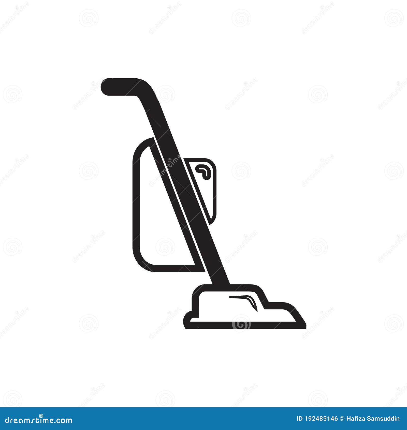 Upright Vacuum Cleaner Flat Line Icon, Logo Vector Illustration ...