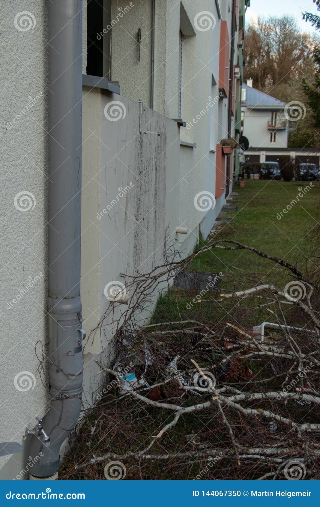 Uprooted Tree Fell on a House after a Serious Storm Named Eberhard ...