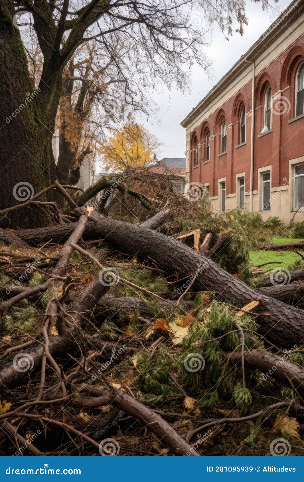 Trees Uprooted By A Tornado,, Concept, AI Generation Royalty-Free Stock ...