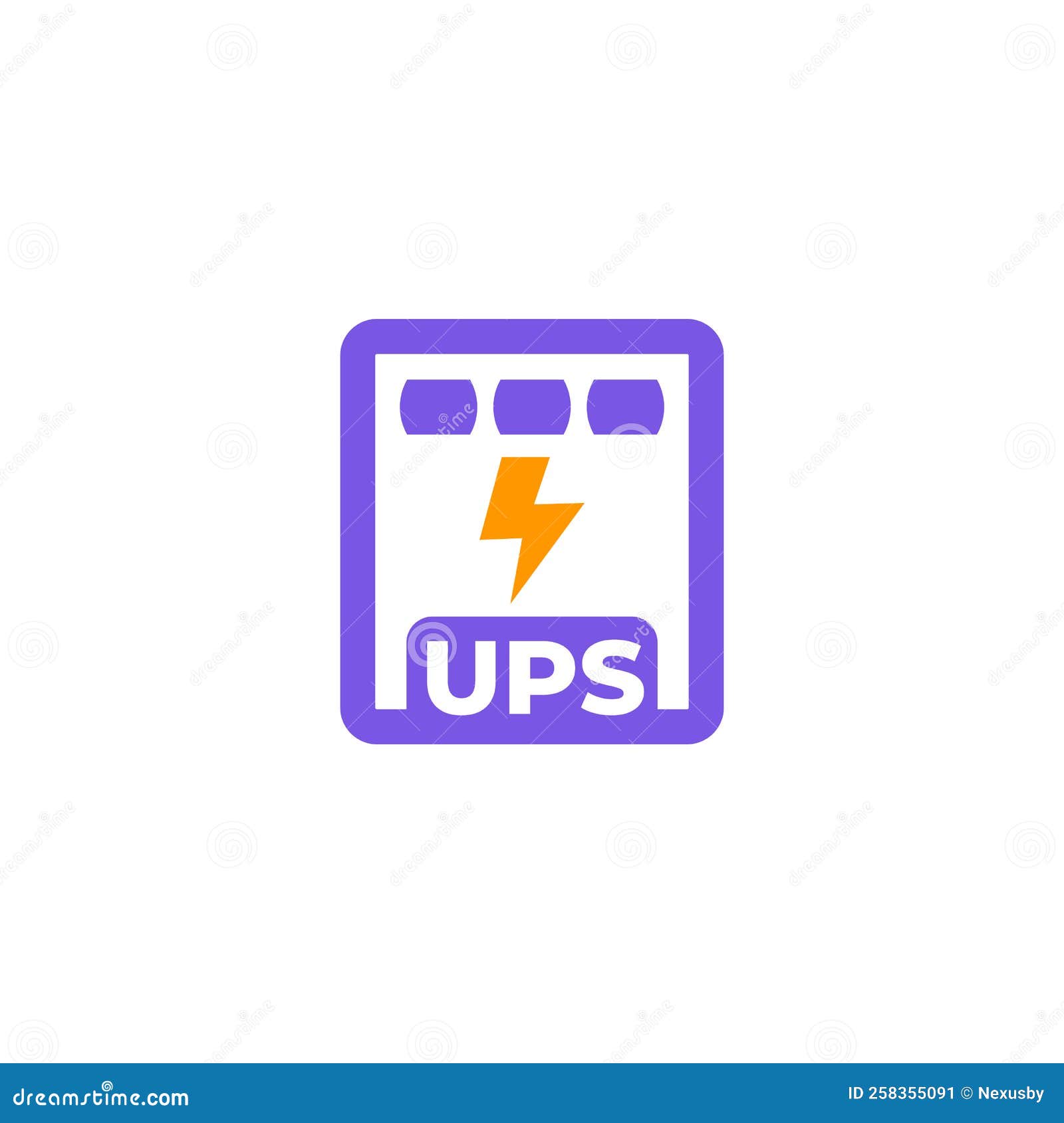 UPS, Backup Power Supply Icon, Vector Stock Vector - Illustration of ...
