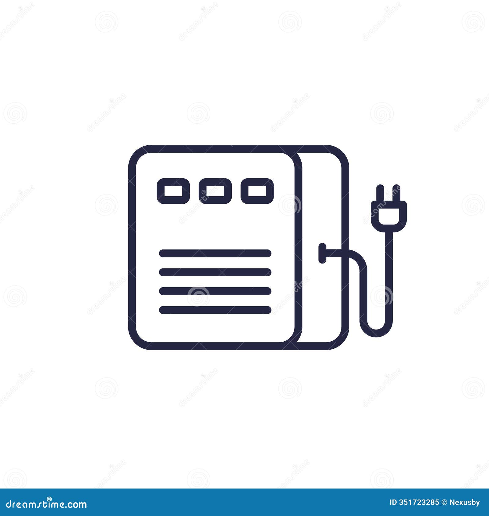 UPS Icon, Backup Power Supply Line Vector Stock Vector - Illustration ...