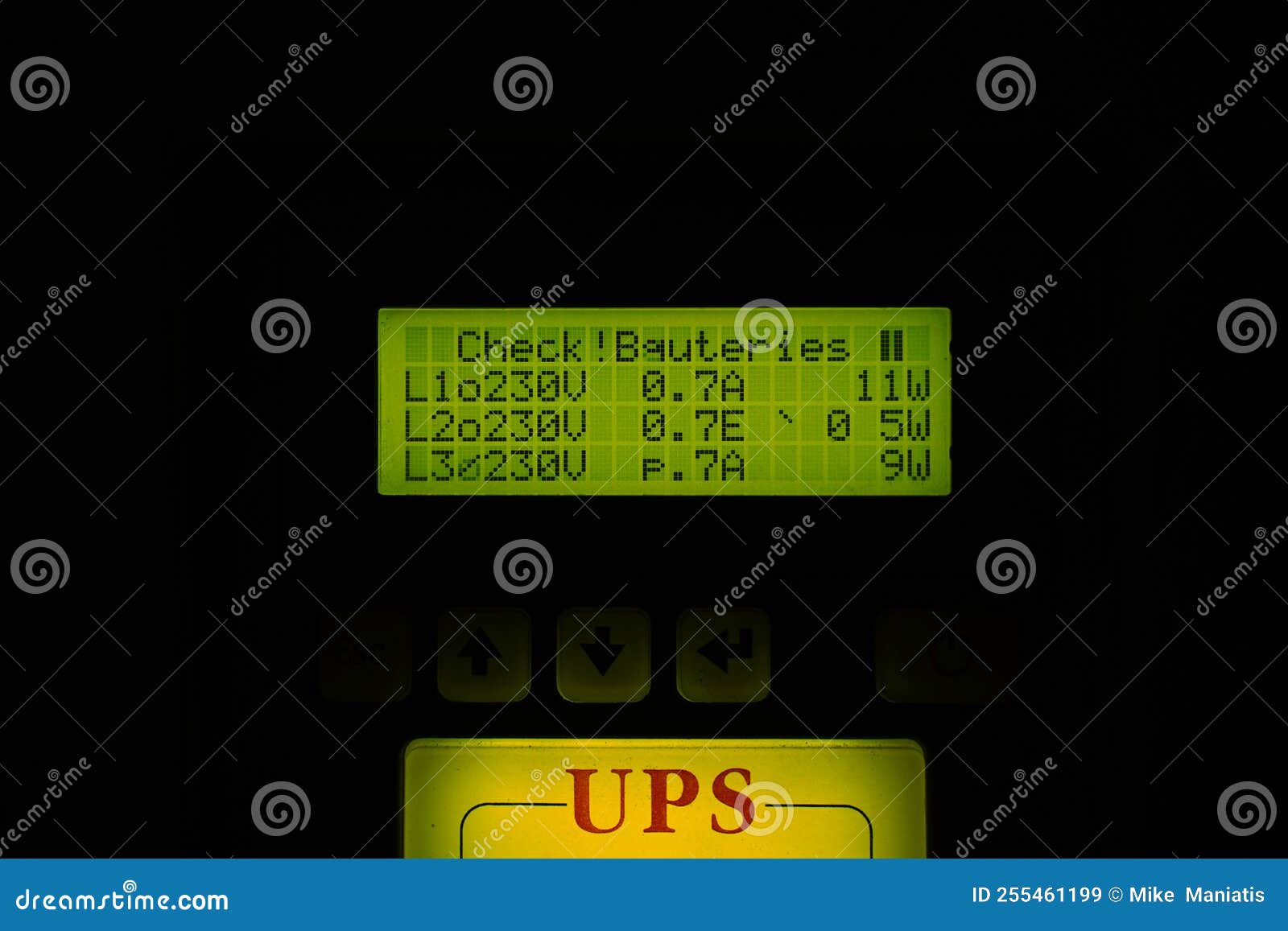 Ups Lcd Bright Digital Control Panel with Letters and Numbers Stock ...