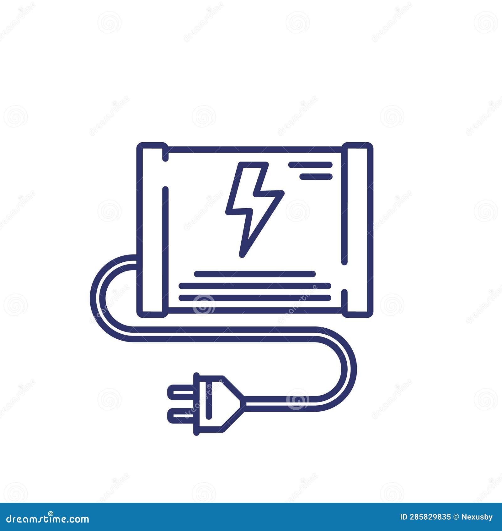 UPS Icon, Uninterruptible Power Supply, Flat Art Cartoon Vector ...
