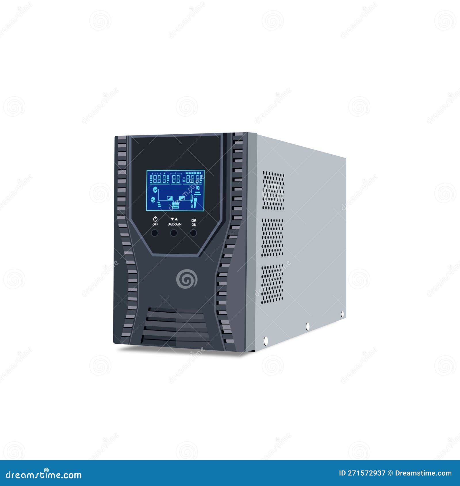 UPS Online Power Supply 1kva Backup Power Vector Illustration Stock ...