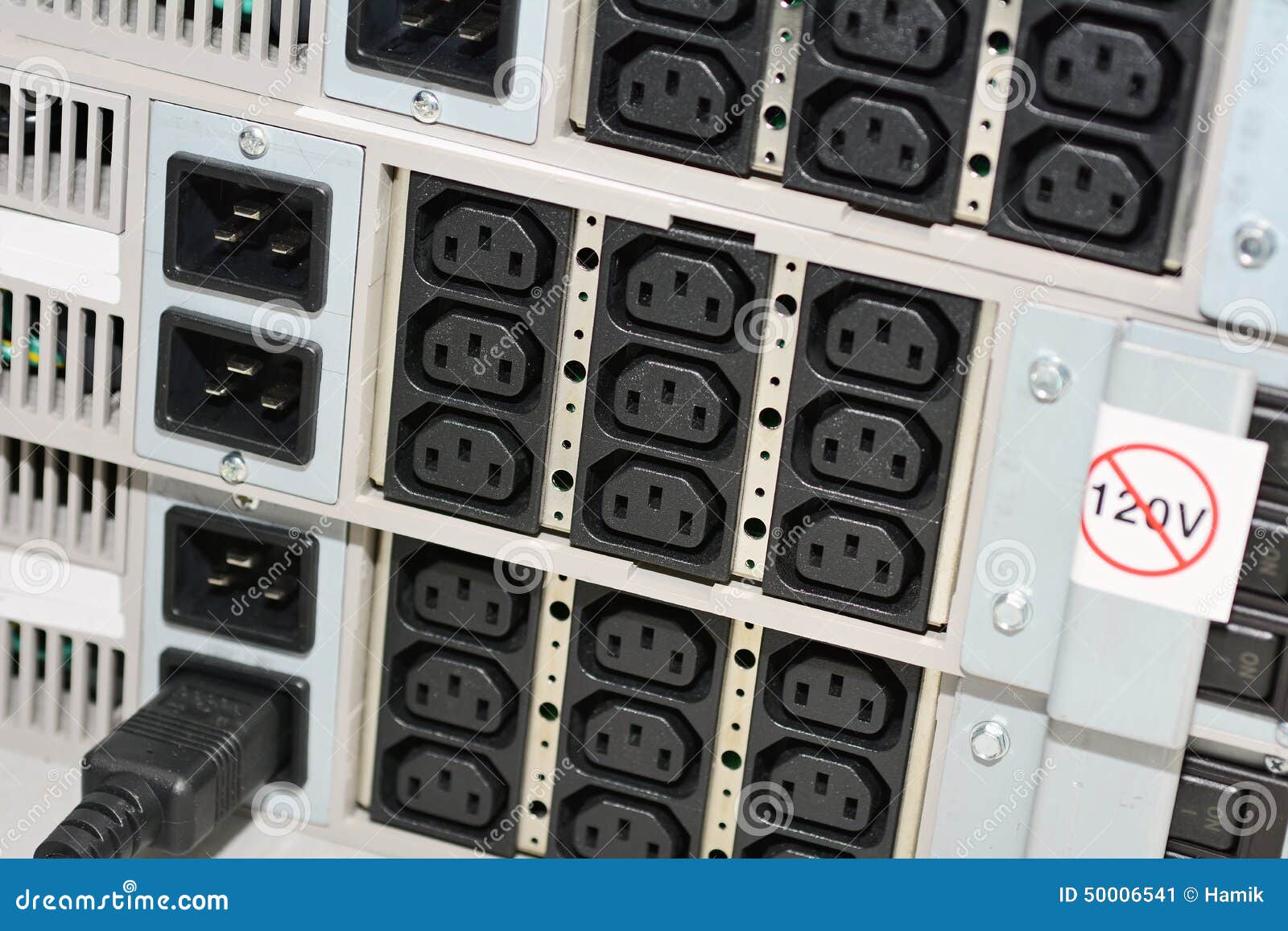 Power Sockets On White Wall In Repair Of Apartments. Electrical Wiring ...