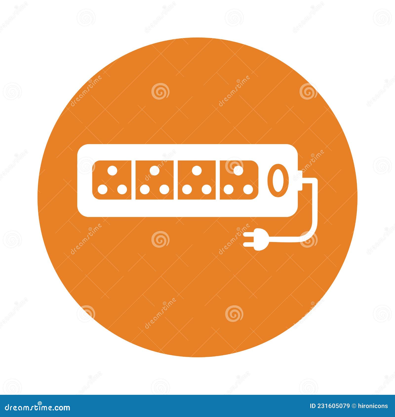 Ups, Power Supply Icon. Orange Color Vector EPS Stock Vector ...