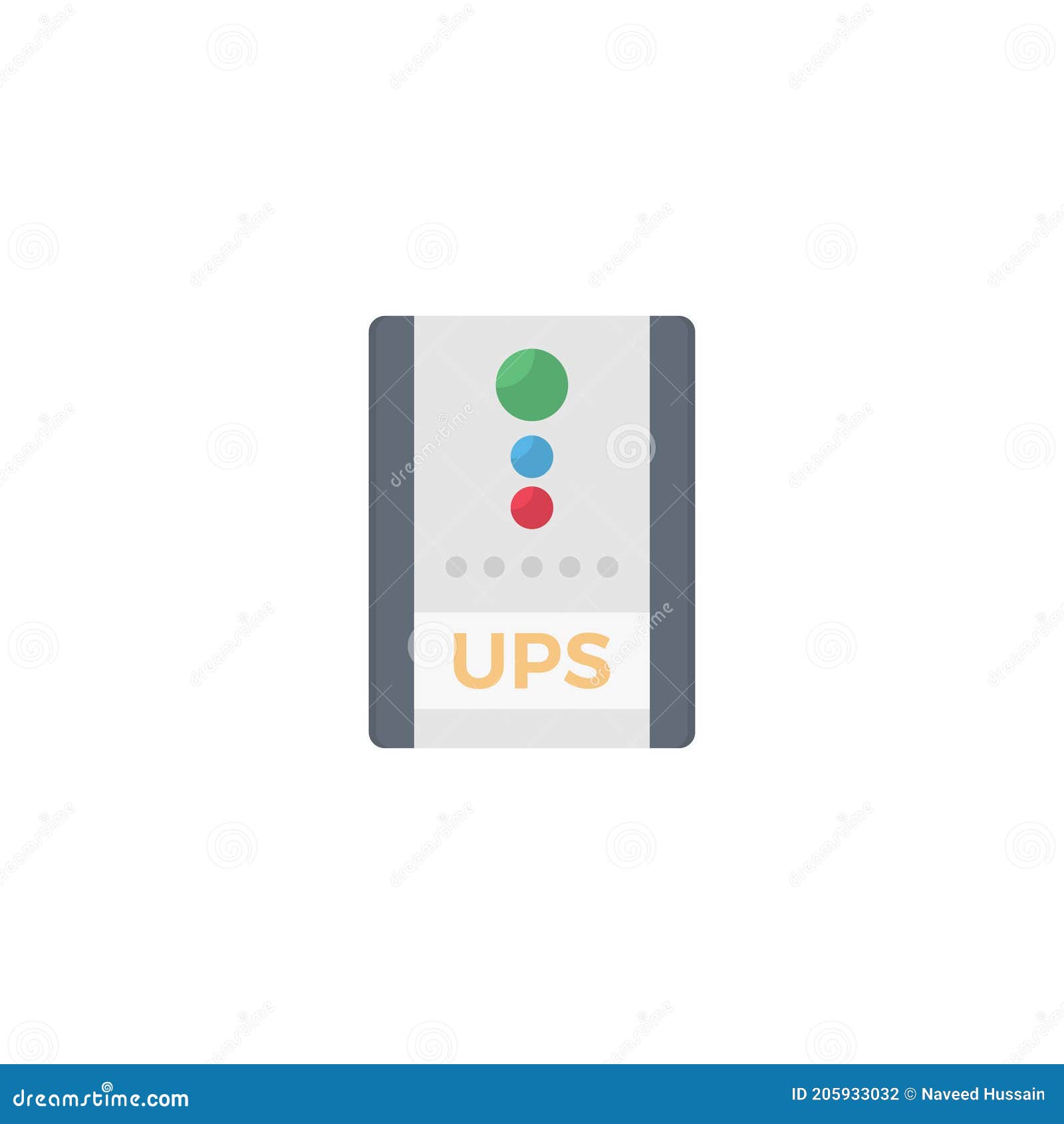 Ups Vector Flat Colour Icon Stock Vector - Illustration of equipment ...