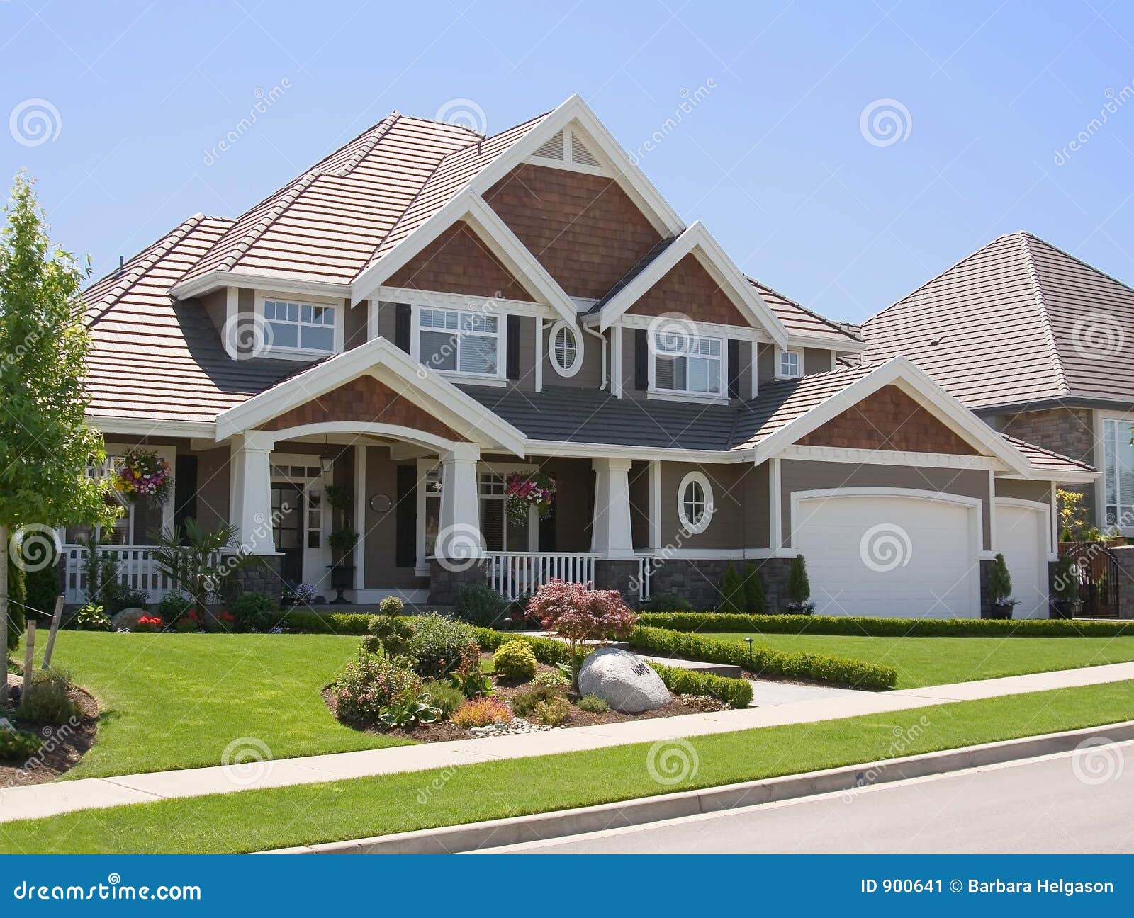 Upscale executive house stock image. Image of neighborhood - 900641